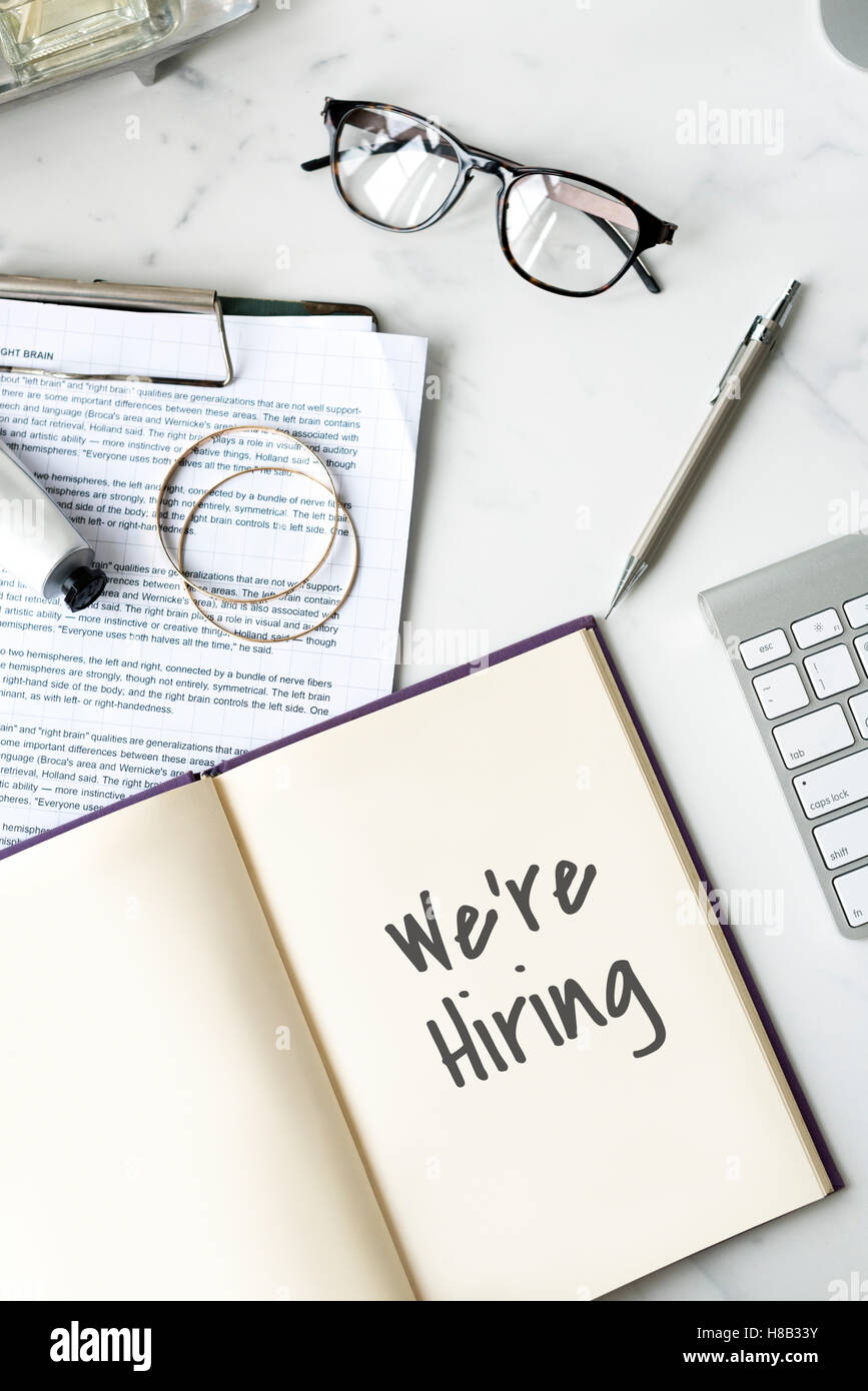 We Are Hiring Job Concept Stock Photo - Alamy