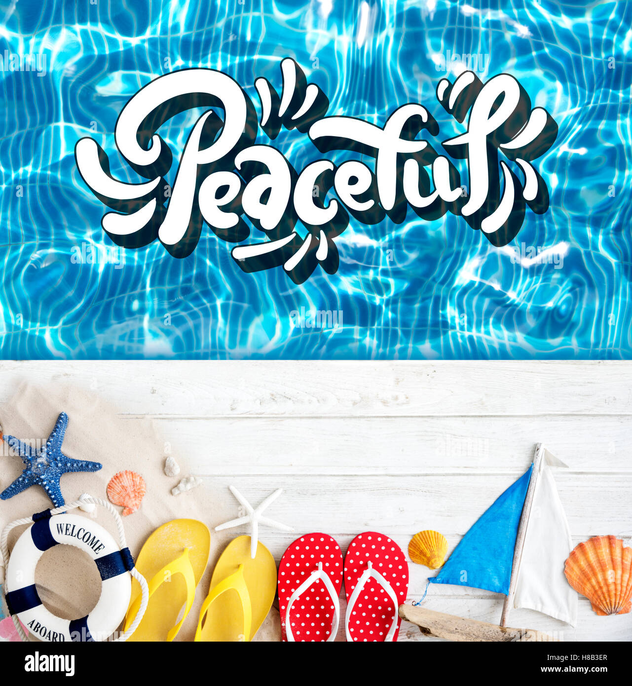 Beach Vocation Enjoy Holidays Summer Concept Stock Photo - Alamy