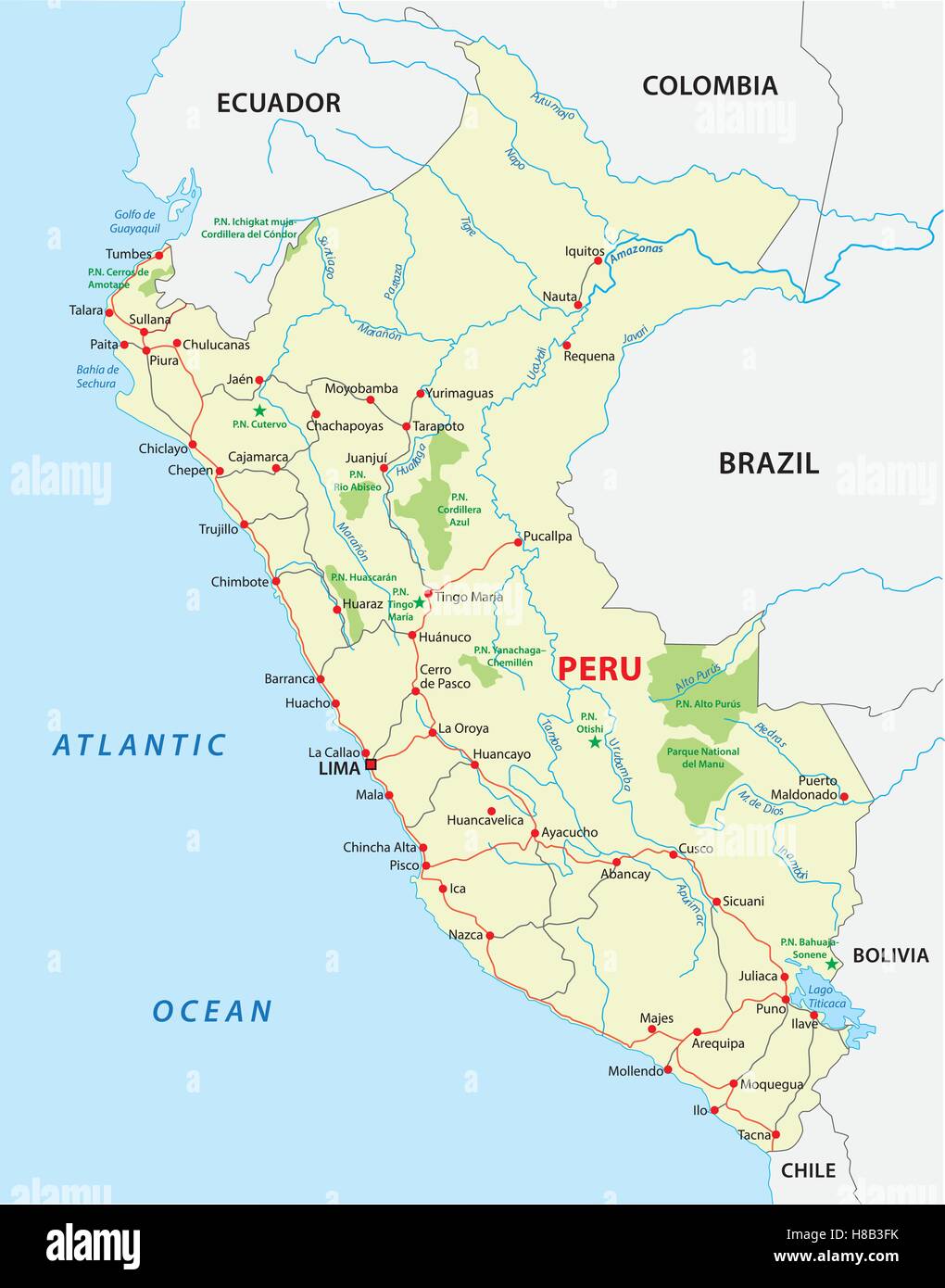 Map peru hi-res stock photography and images - Alamy