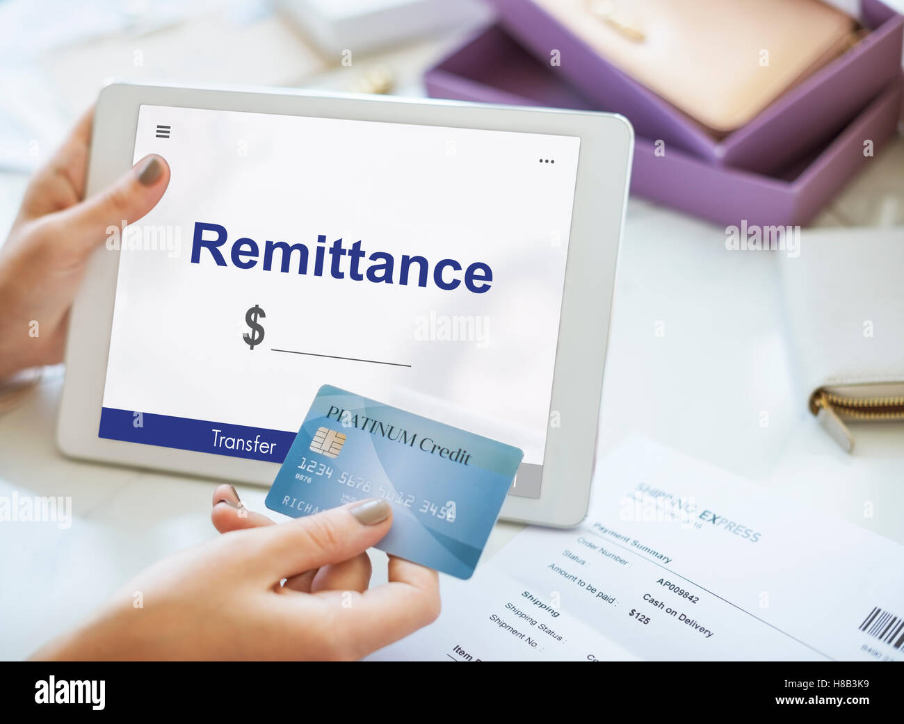 Money transfer interface hi-res stock photography and images - Alamy