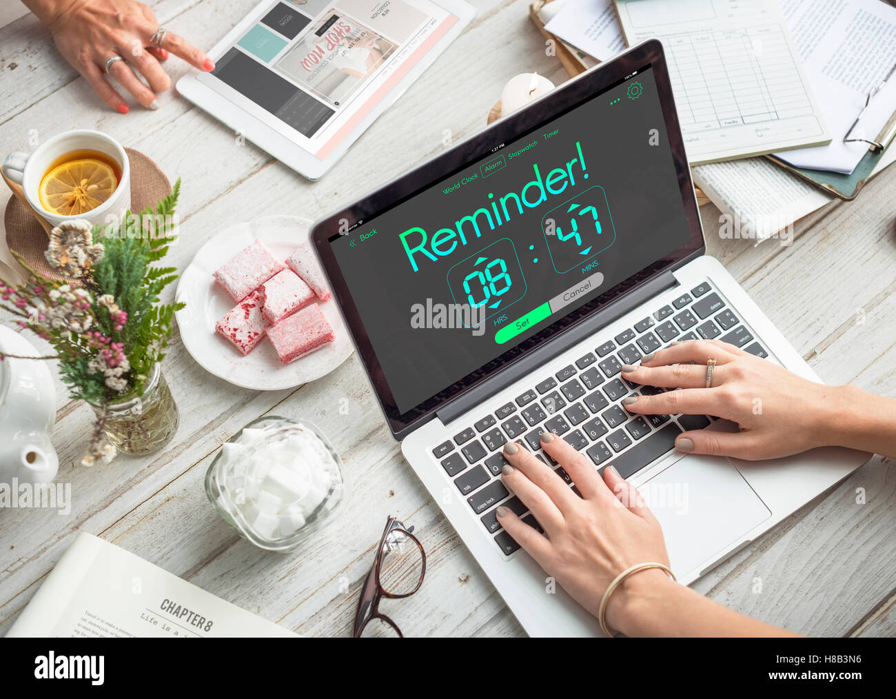 Reminder Wake Up Clock Concept Stock Photo - Alamy