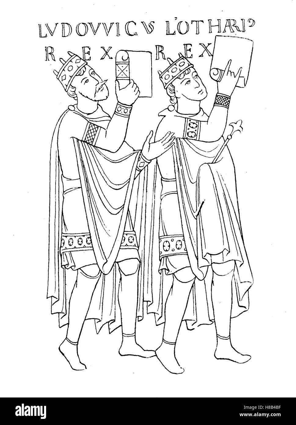 german Kings of the Carolingian Houses, 9. century, History of fashion ...