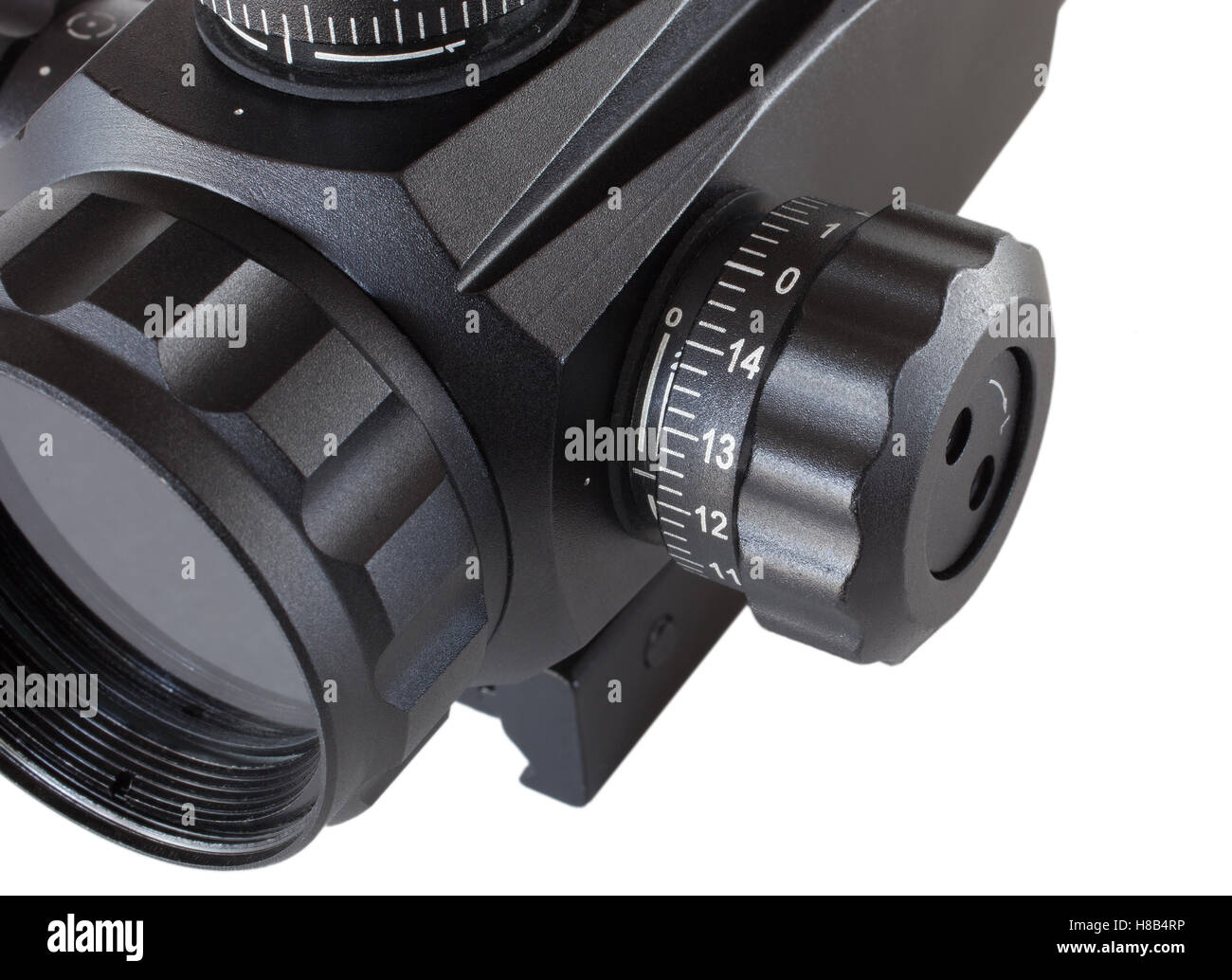 Dial for adjusting windage on a scope designed for a rifle Stock Photo ...