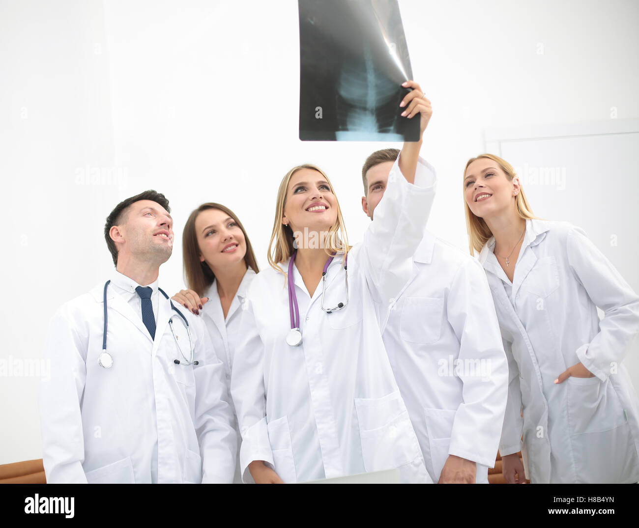 Portrait of happy medical team Stock Photo - Alamy