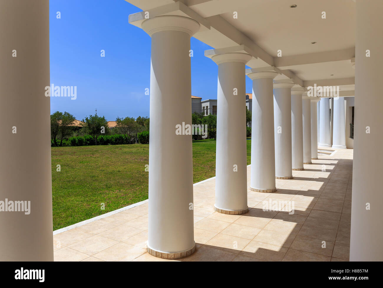 greek neoclassical architecture building with doric columns Stock Photo ...