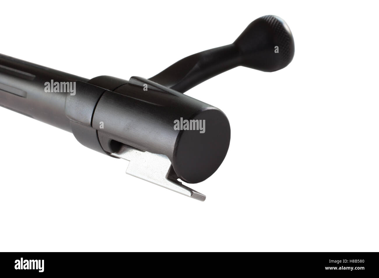 Rifle bolt seen from the handle and bolt side on white Stock Photo - Alamy