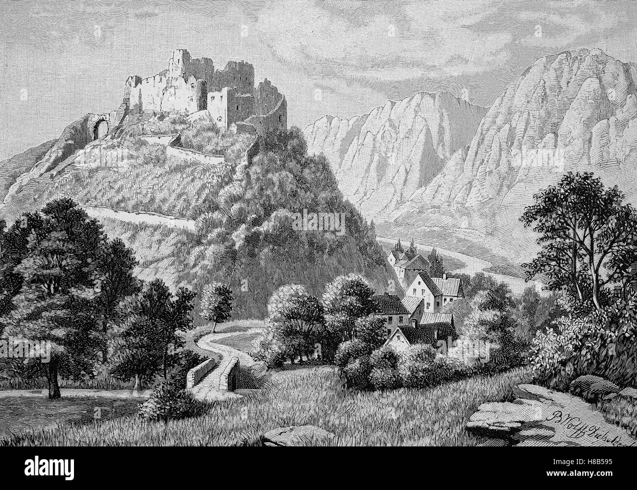 Ruine ruine ruine ruine stein Black and White Stock Photos & Images - Alamy
