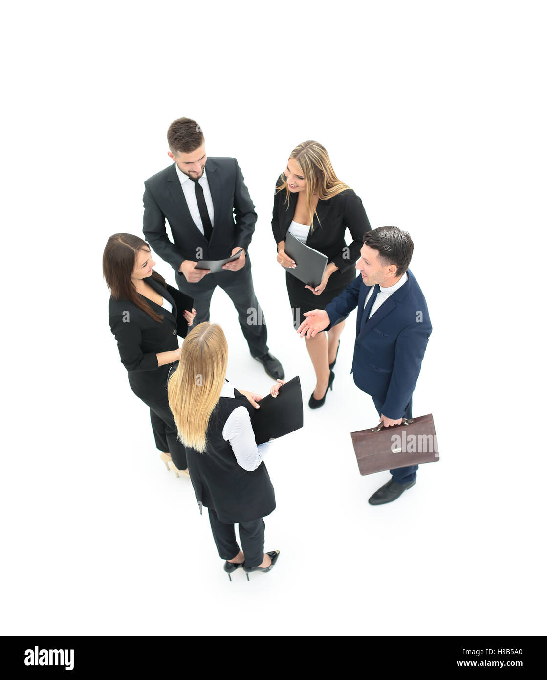 Business people discussing report work Cut Out Stock Images & Pictures ...