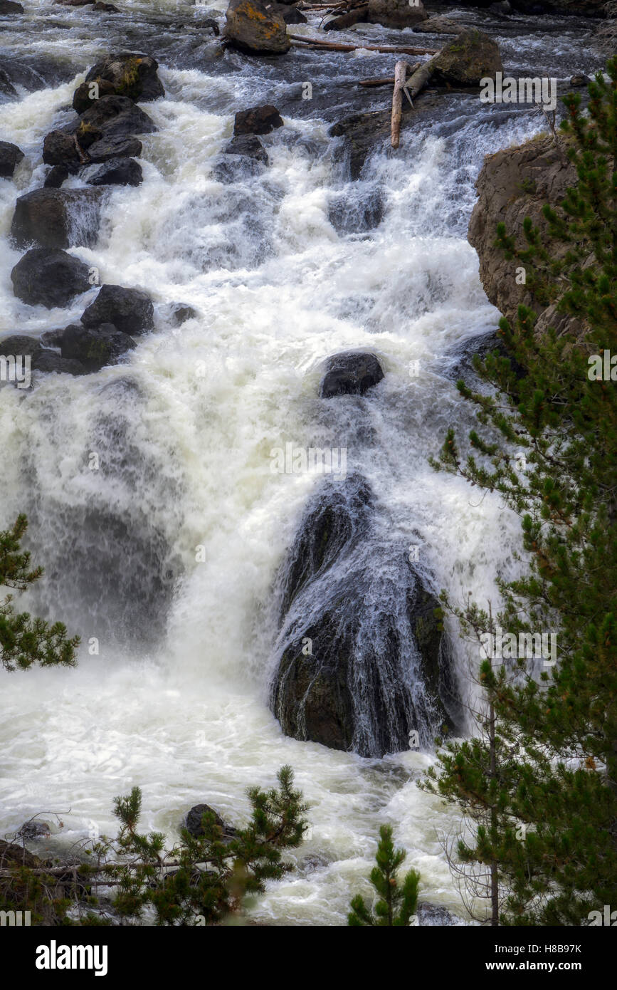 View of Firehole Falls Stock Photo - Alamy