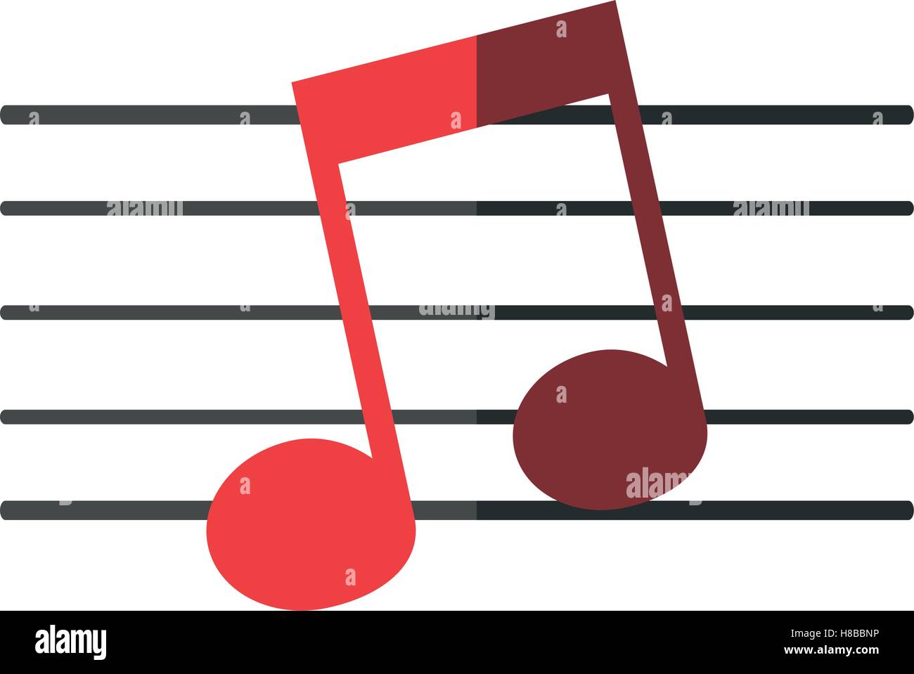 Isolated music note design Stock Vector Image & Art - Alamy