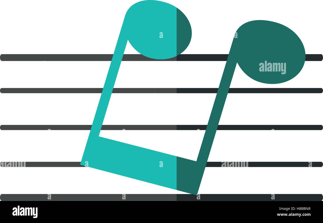 Isolated music note design Stock Vector Image & Art - Alamy