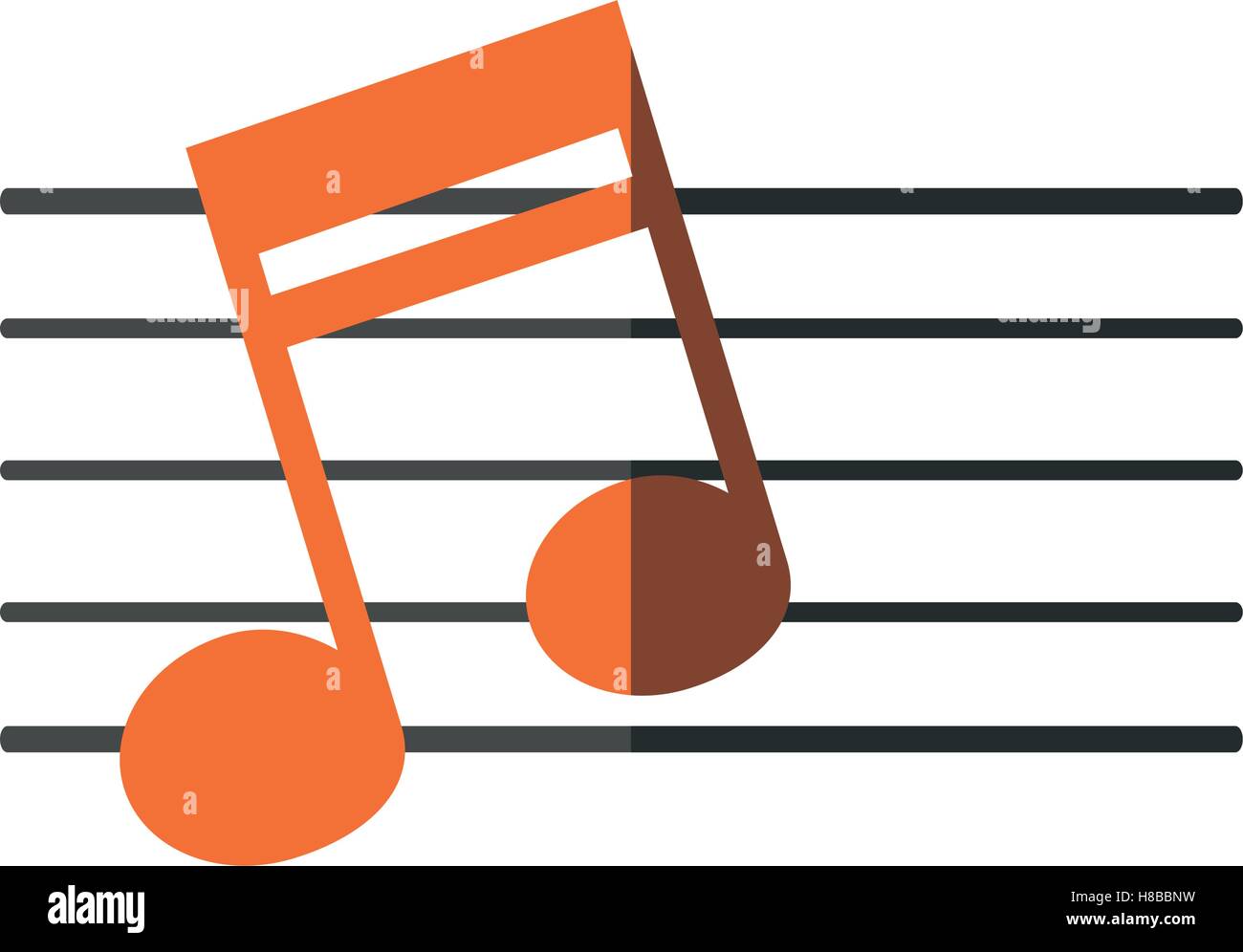 Isolated music note design Stock Vector Image & Art - Alamy
