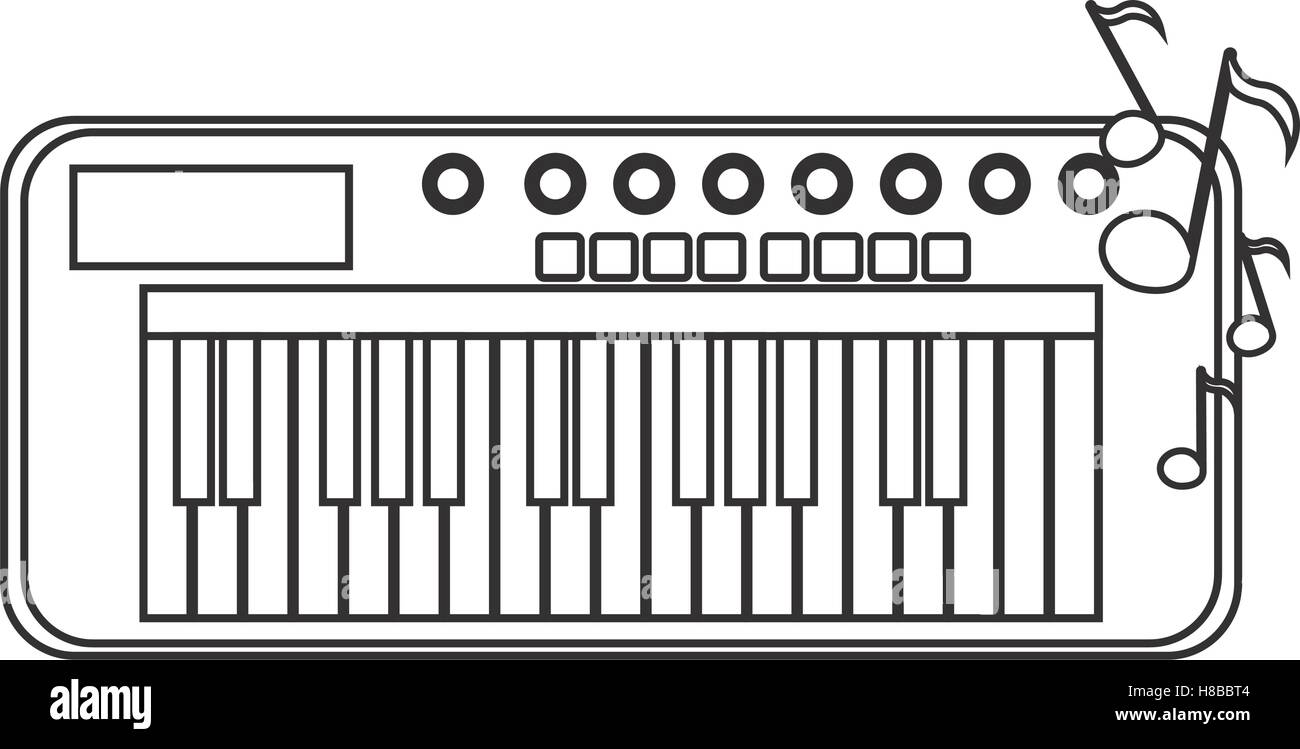 Isolated music note and piano design Stock Vector Image & Art - Alamy