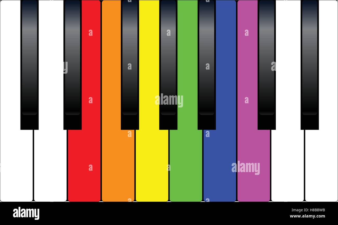Rainbow piano hi-res stock photography and images - Alamy