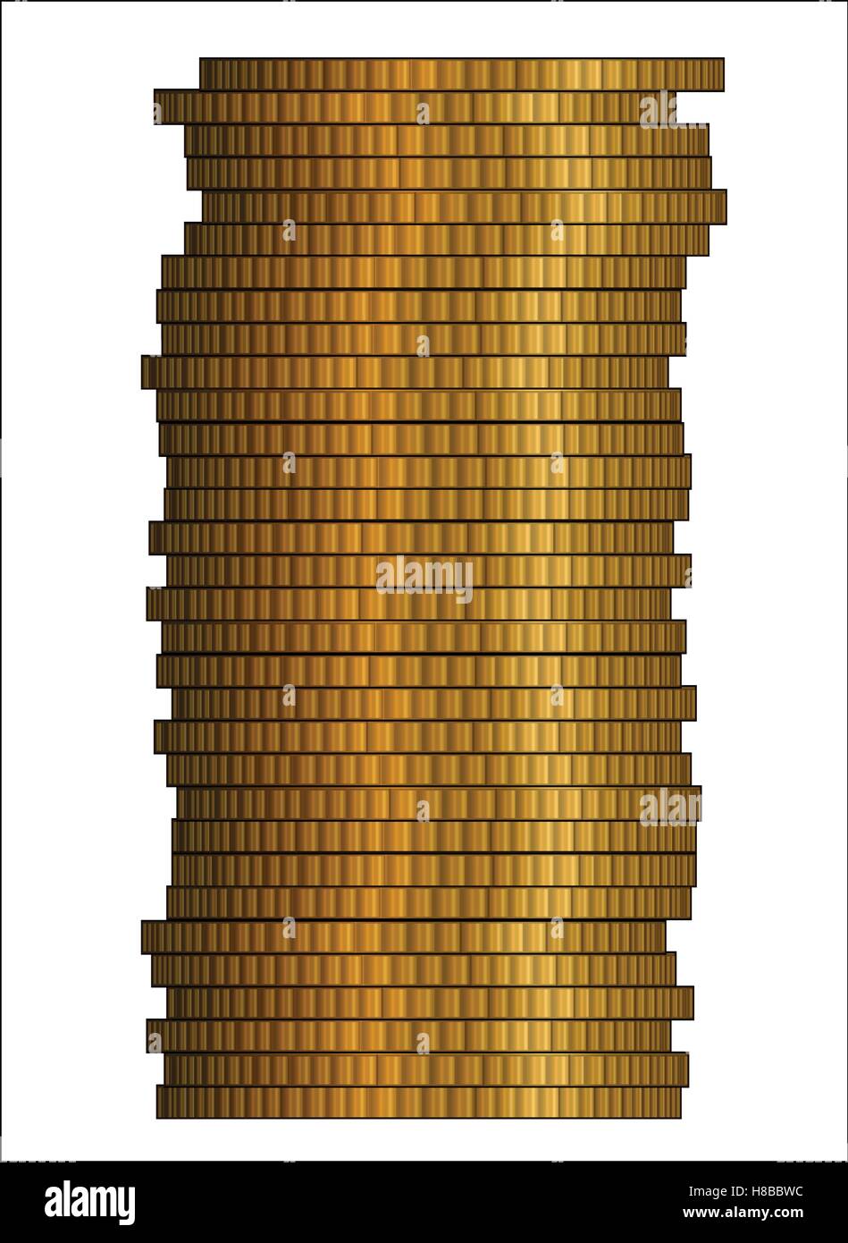 Pile copper coins Stock Vector Images - Alamy