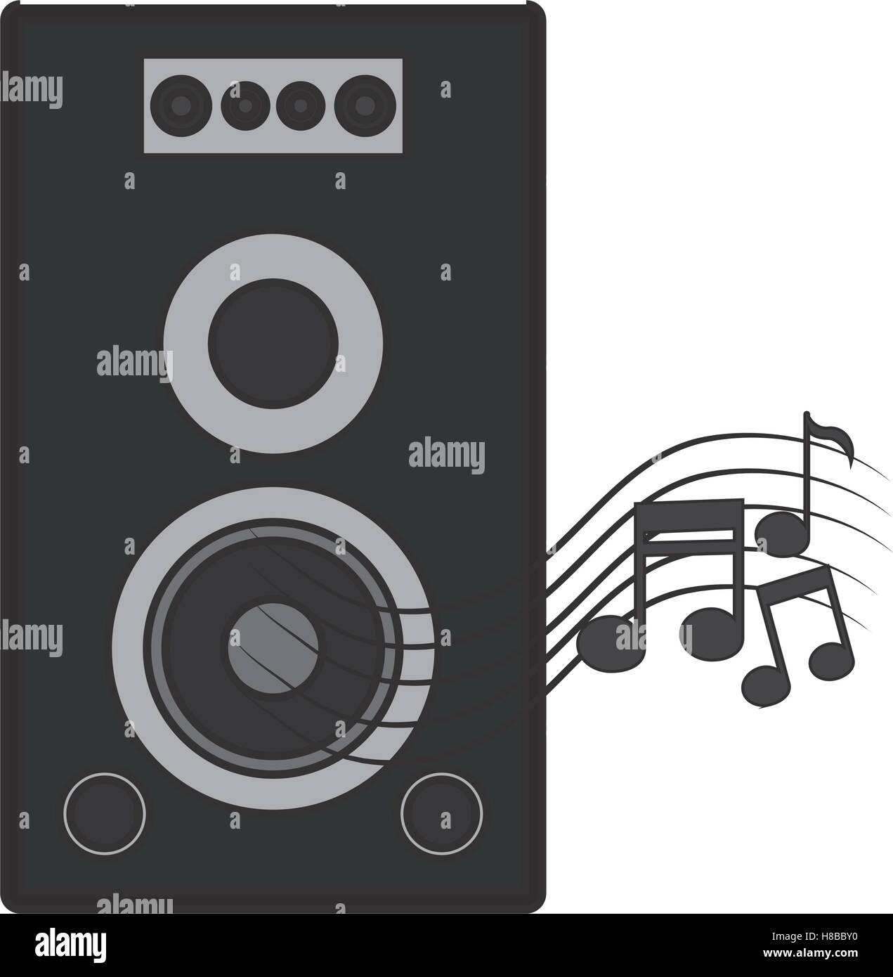 Isolated music note and speaker design Stock Vector Image & Art - Alamy