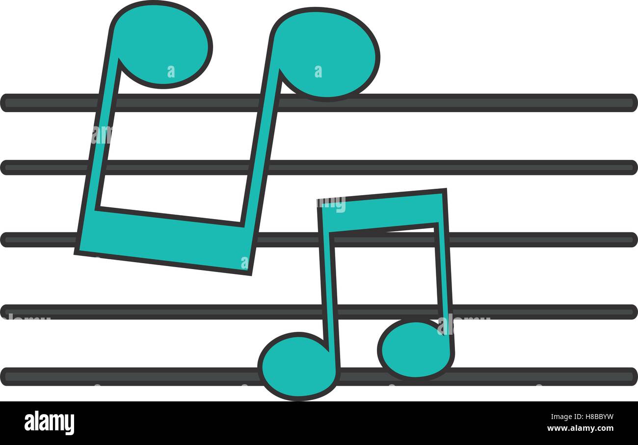 Isolated music note design Stock Vector Image & Art - Alamy
