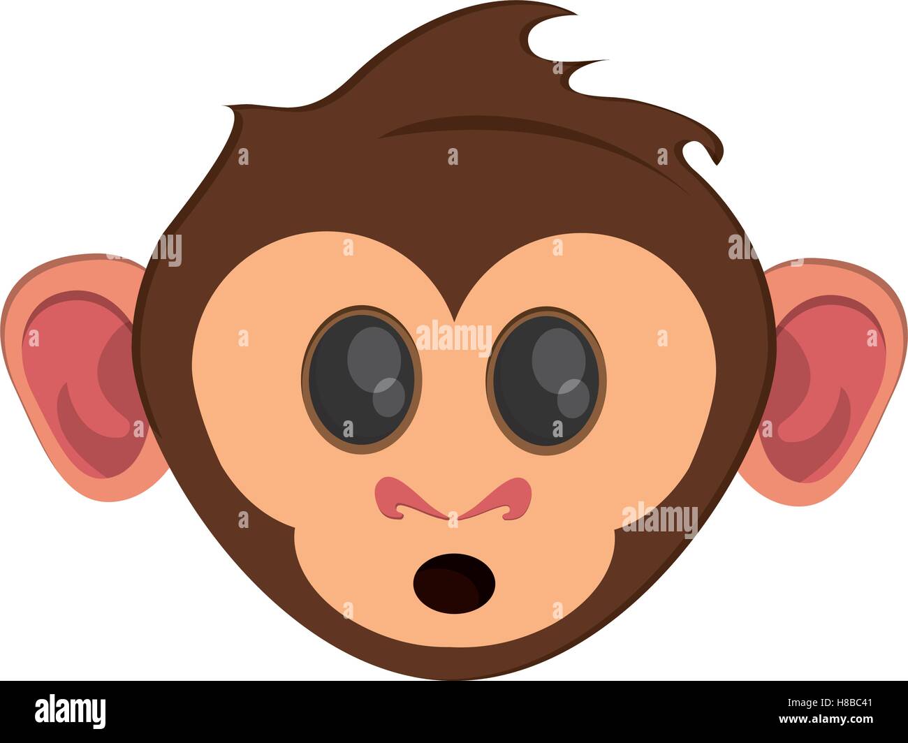 Isolated monkey cartoon face design Stock Vector Image & Art - Alamy