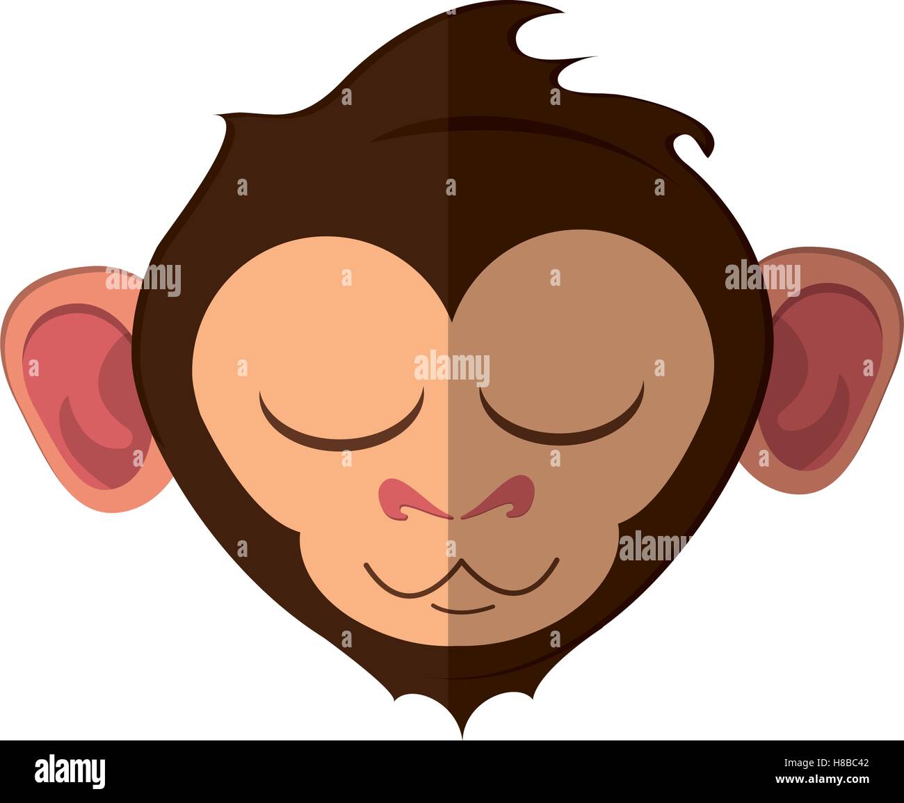 Isolated monkey cartoon face design Stock Vector Image & Art - Alamy