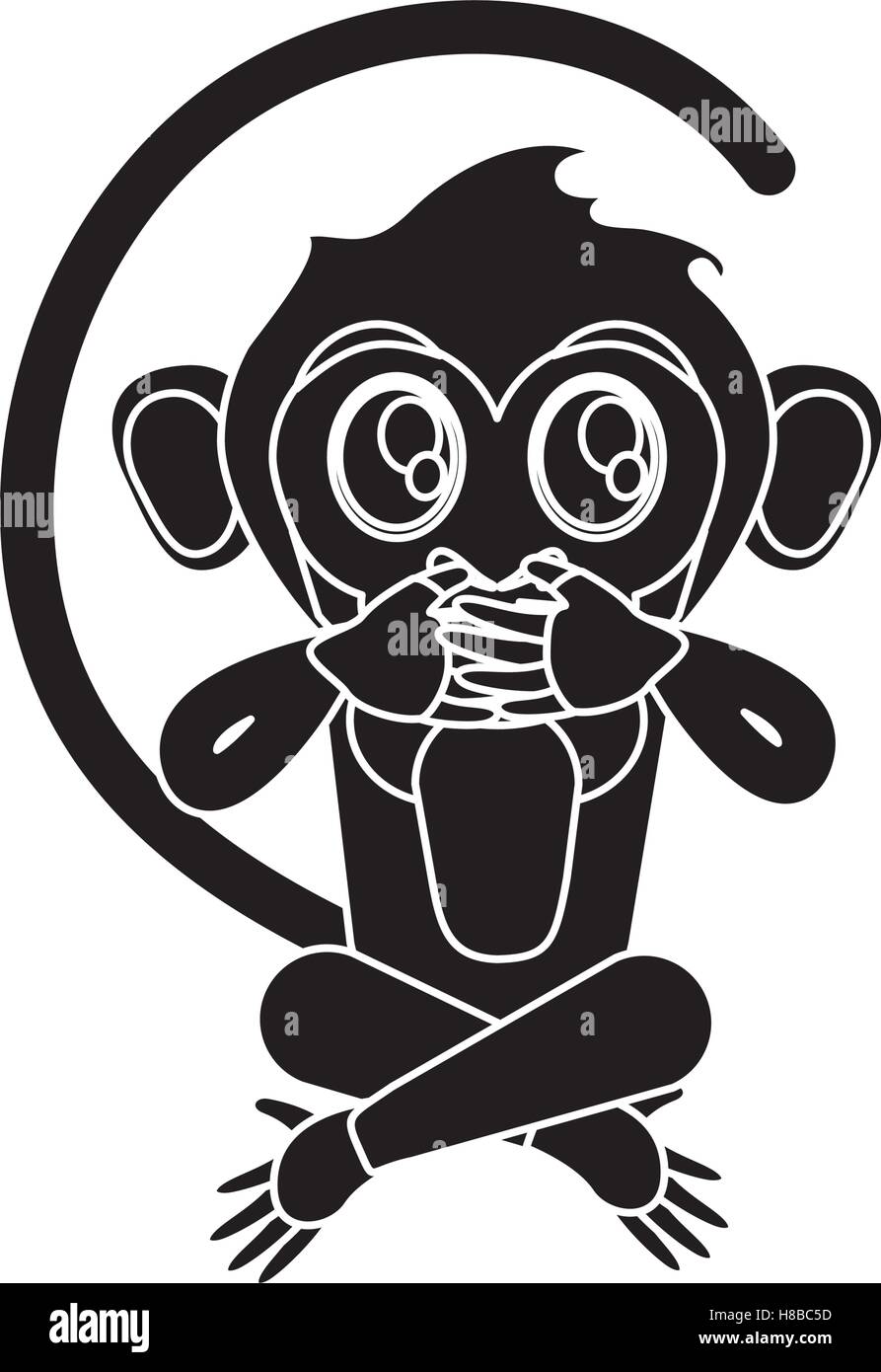 Isolated monkey cartoon design Stock Vector Image & Art - Alamy