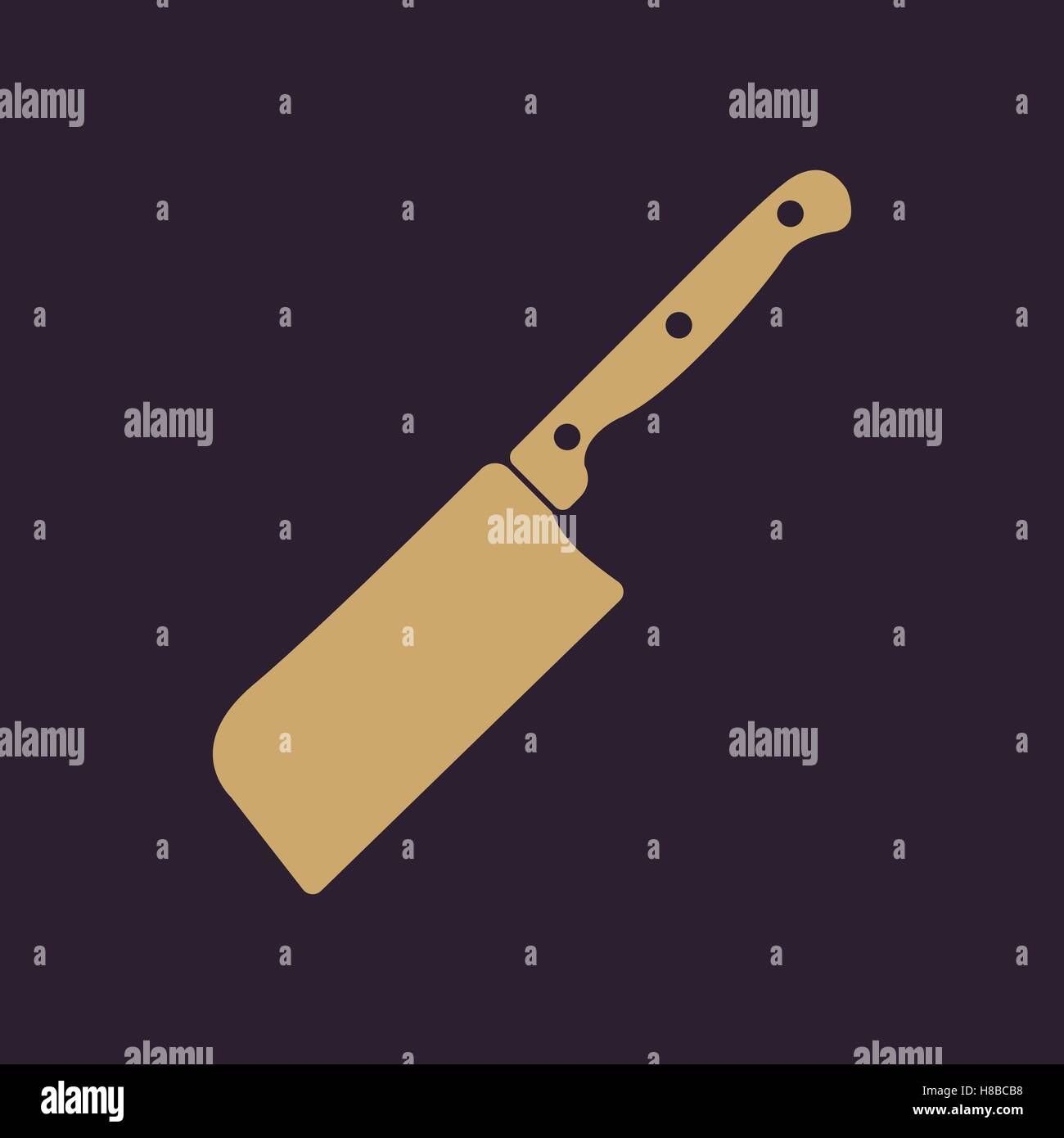 The knife for meat icon. Knife and chef, kitchen symbol.UI. Web. Logo ...
