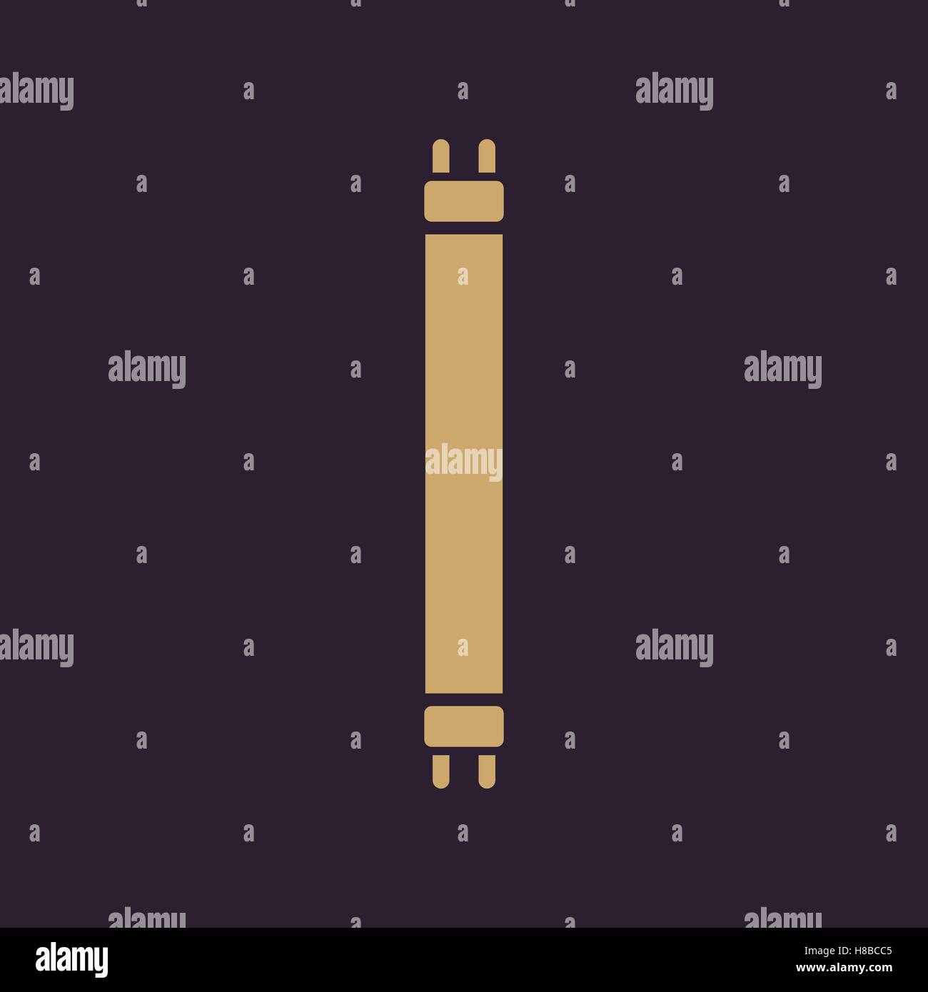 The fluorescent light bulb icon. Lamp and bulb, lightbulb symbol.UI ...