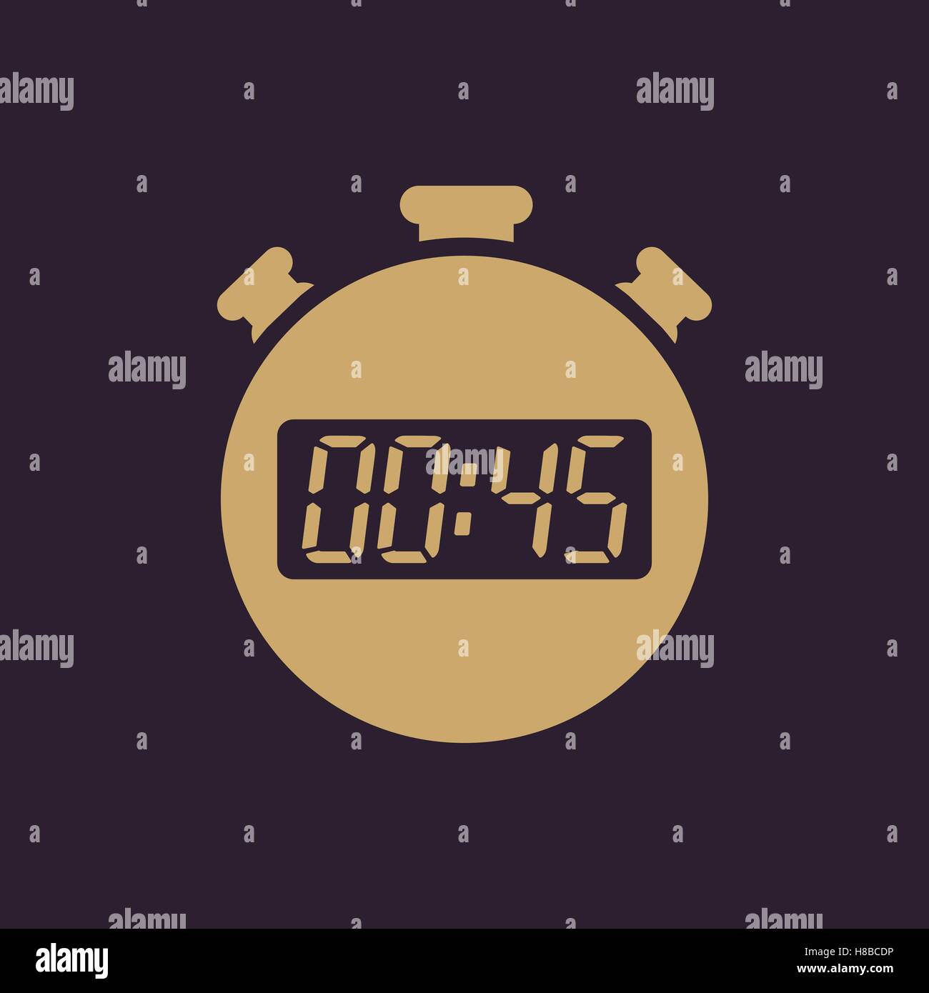 The 45 seconds, minutes stopwatch icon. Clock and watch, timer ...