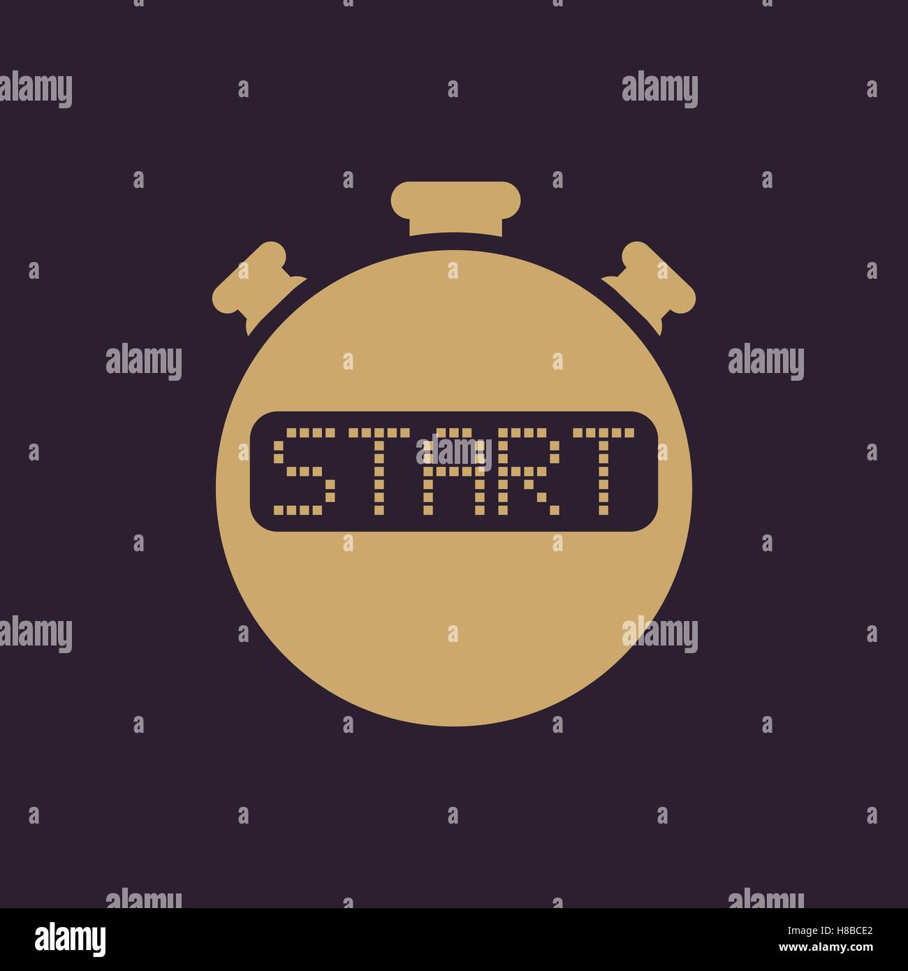 The start stopwatch icon. Clock and watch, timer, countdown, stopwatch ...