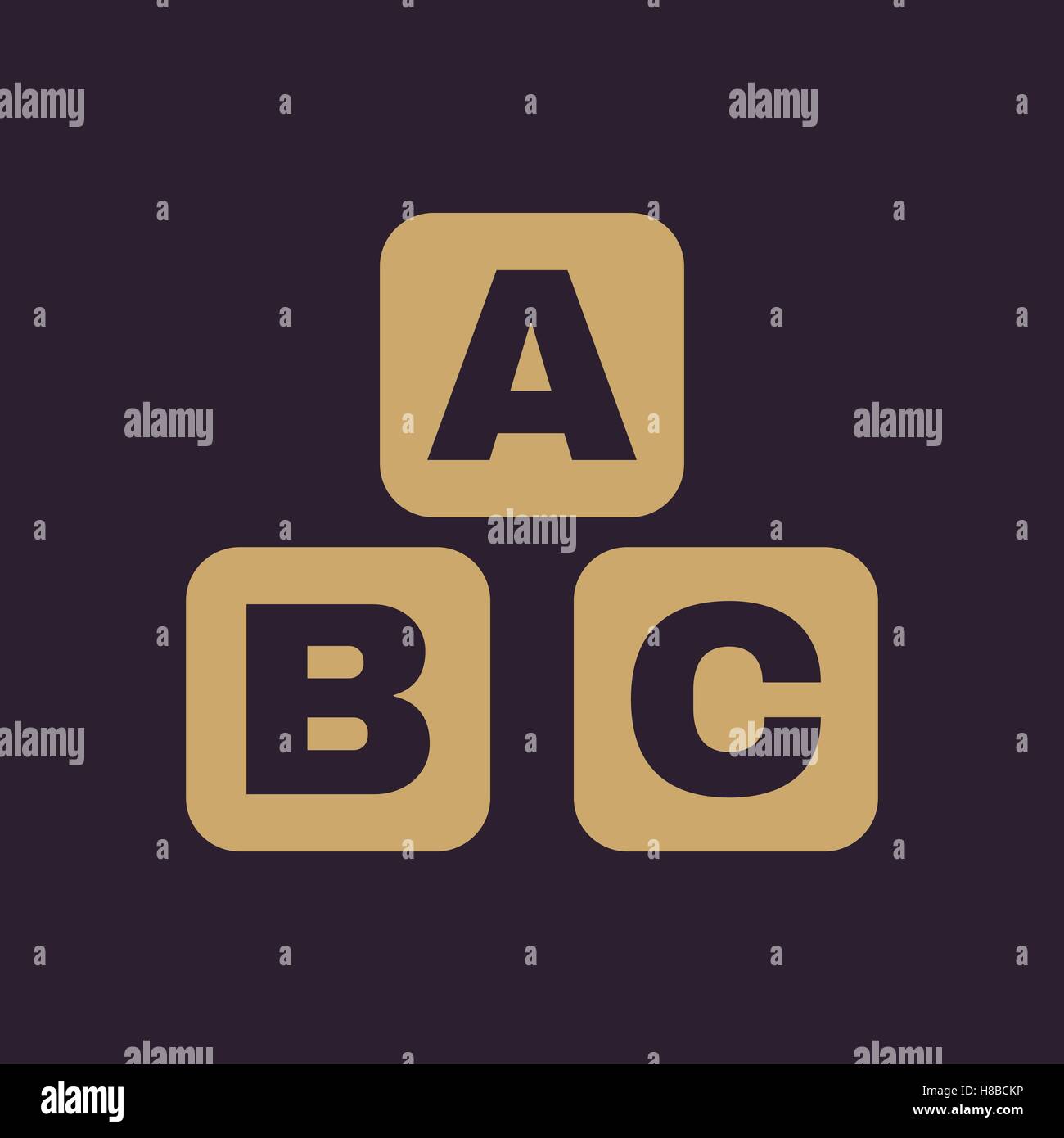 ABC building blocks icon. ABC bricks vector design. Baby bricks symbol ...