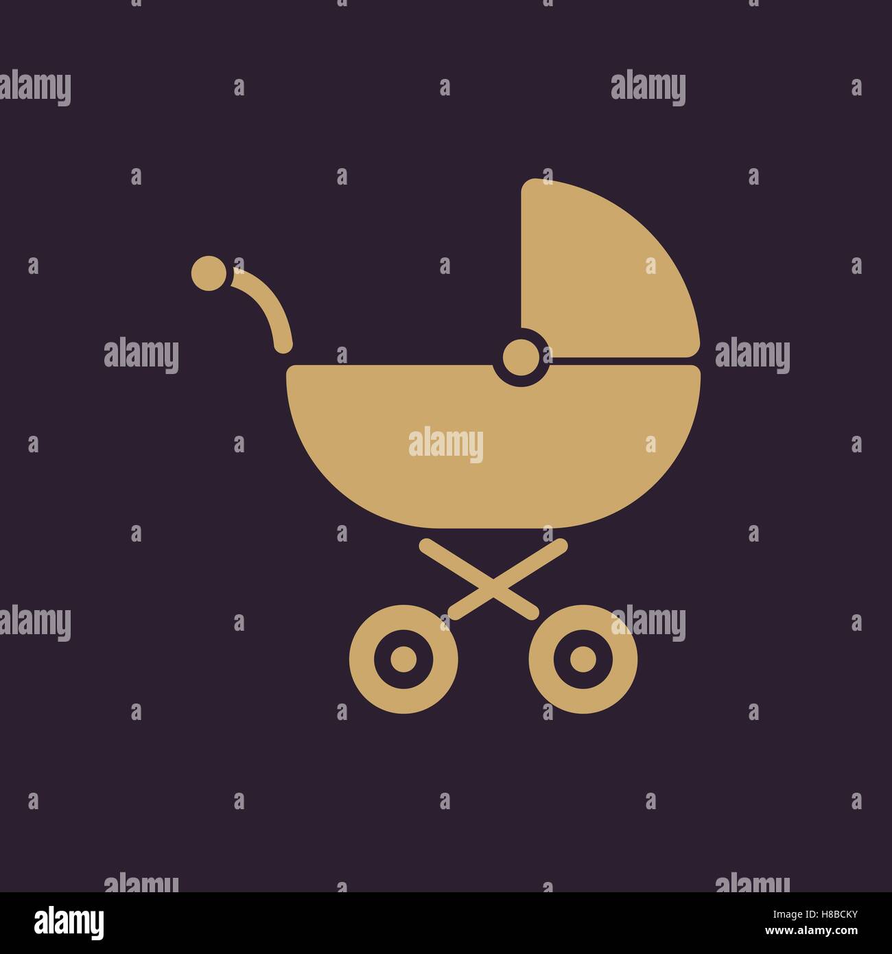 Pram icon. Baby buggy vector design. Baby carriage symbol. web. graphic ...