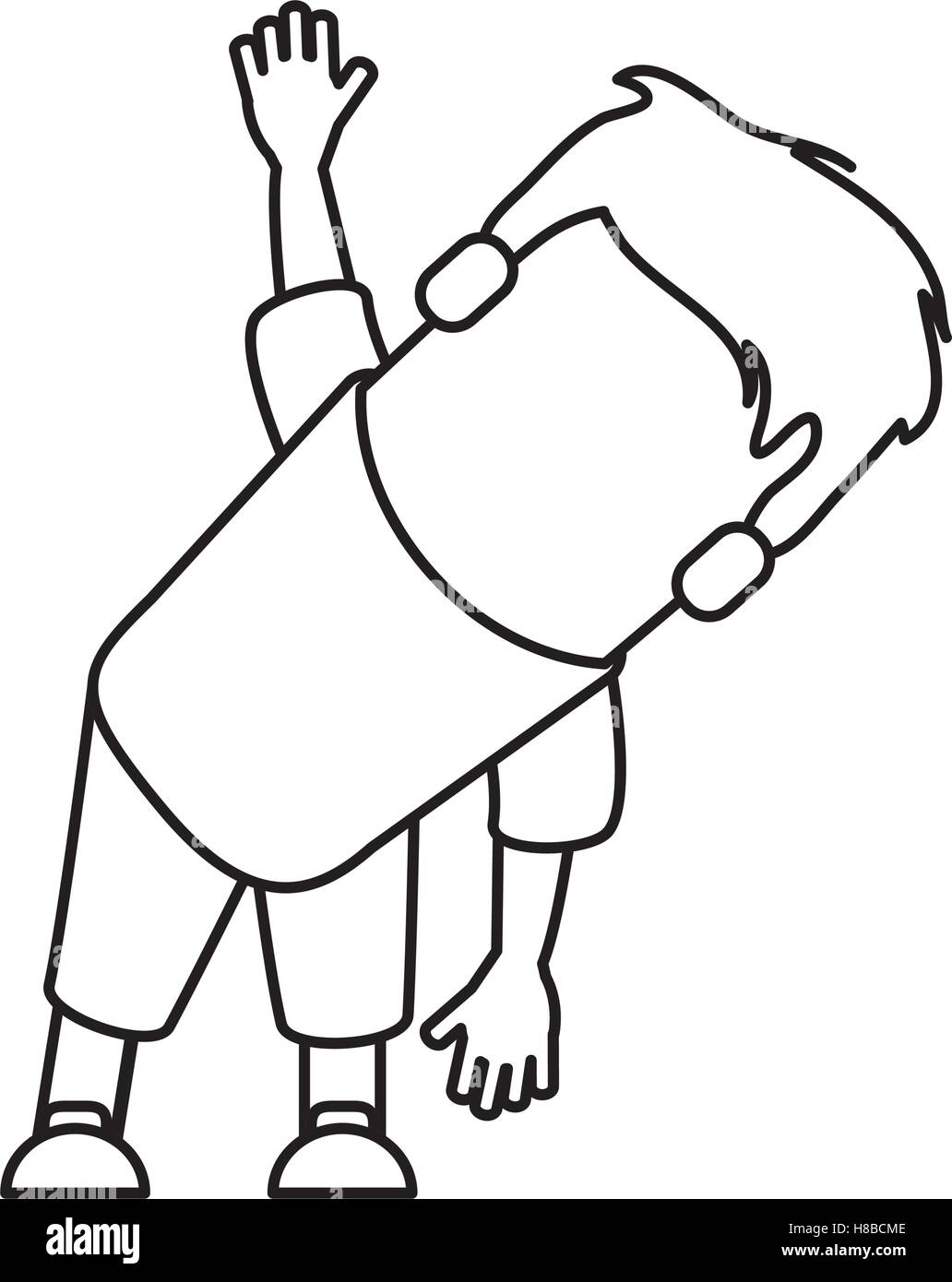 Man cartoon stretching design Stock Vector Image & Art - Alamy