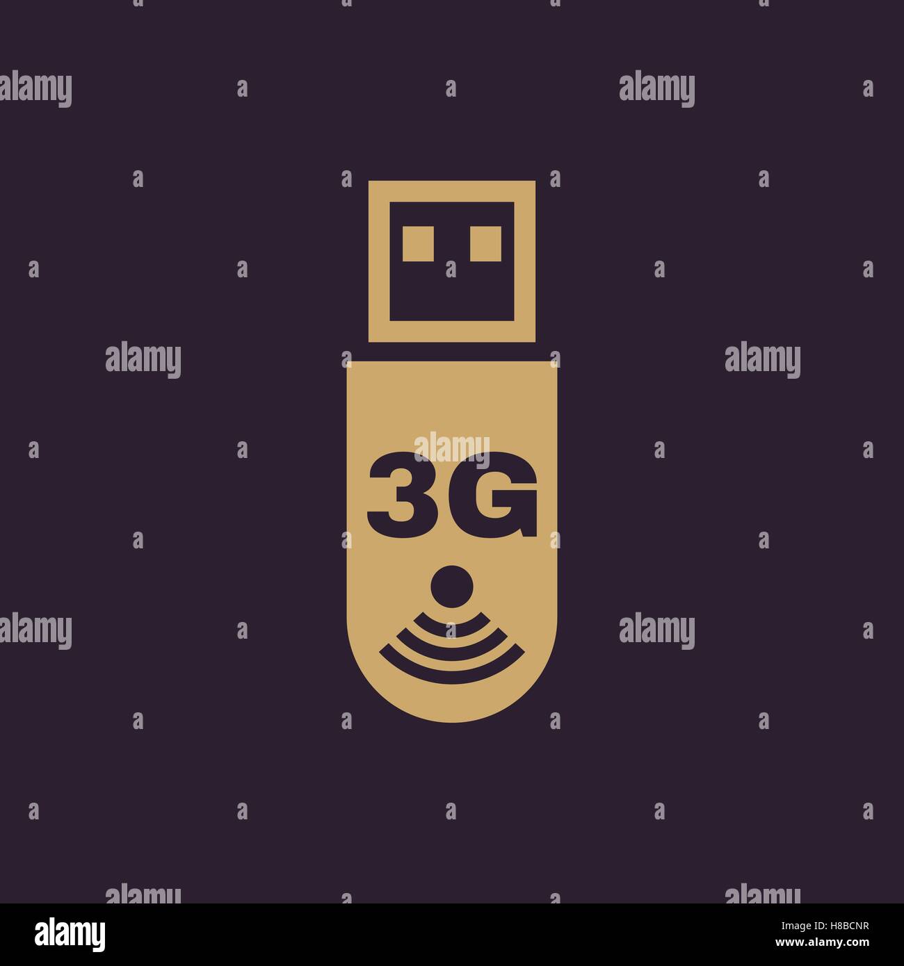 The 3g adapter icon. Transfer and connection, data, 3g symbol. UI. Web ...