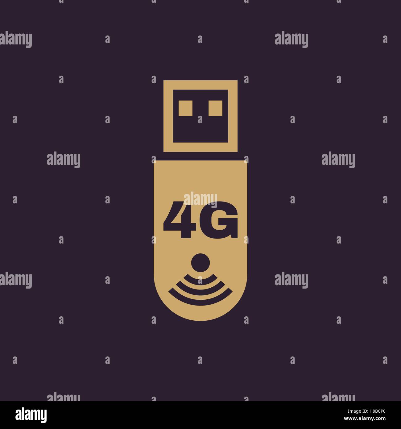 The 4g adapter icon. Transfer and connection, data, 4g symbol. UI. Web ...