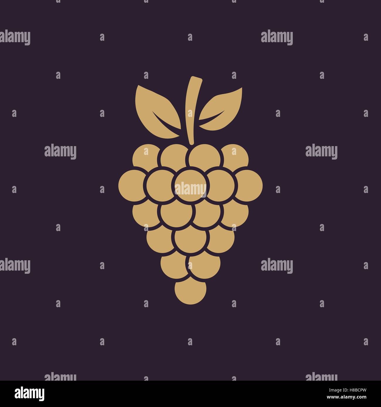 The grapes icon. Grape, grapes, wine symbol. UI. Web. Logo. Sign. Flat ...