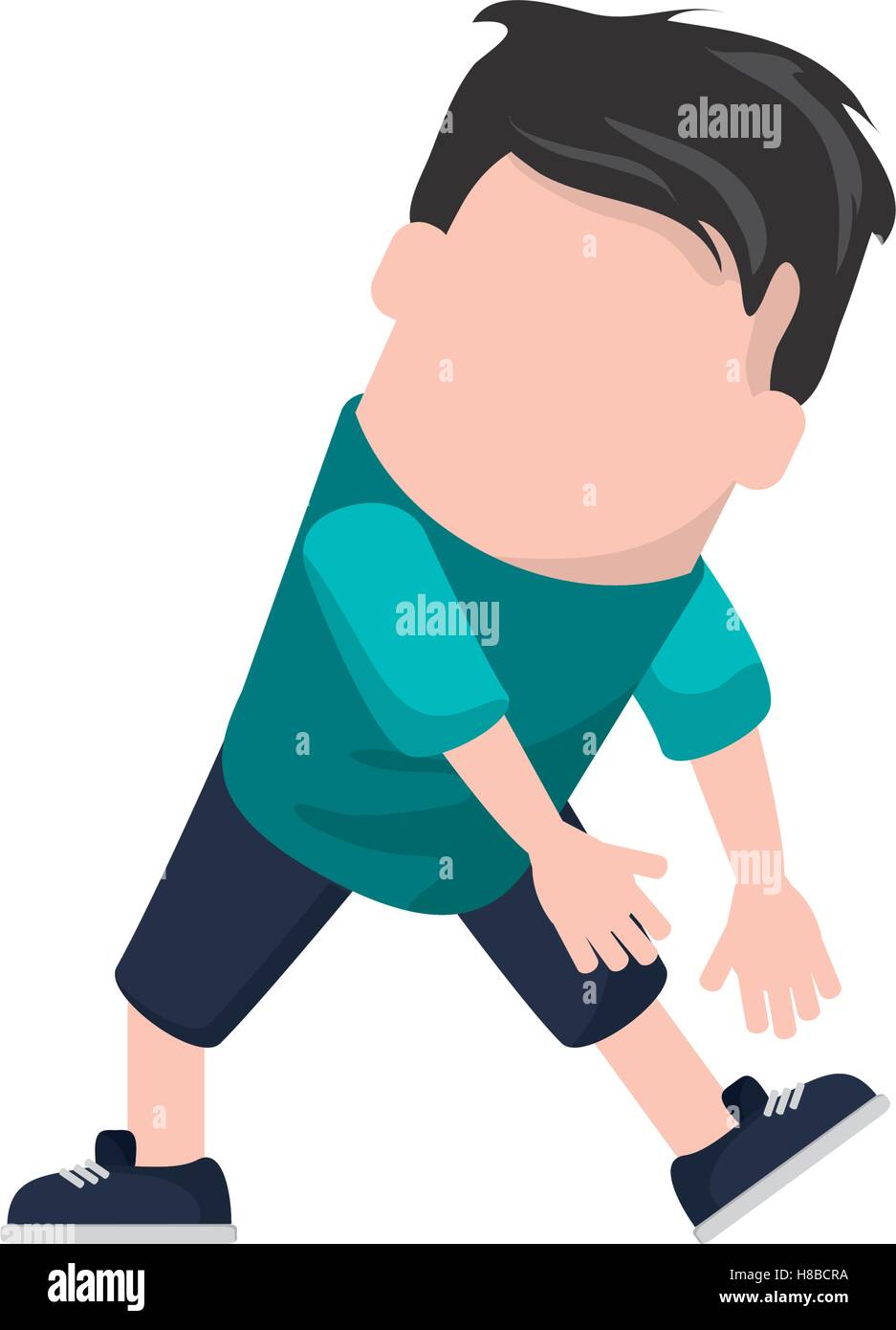 Man cartoon stretching design Stock Vector Image & Art - Alamy