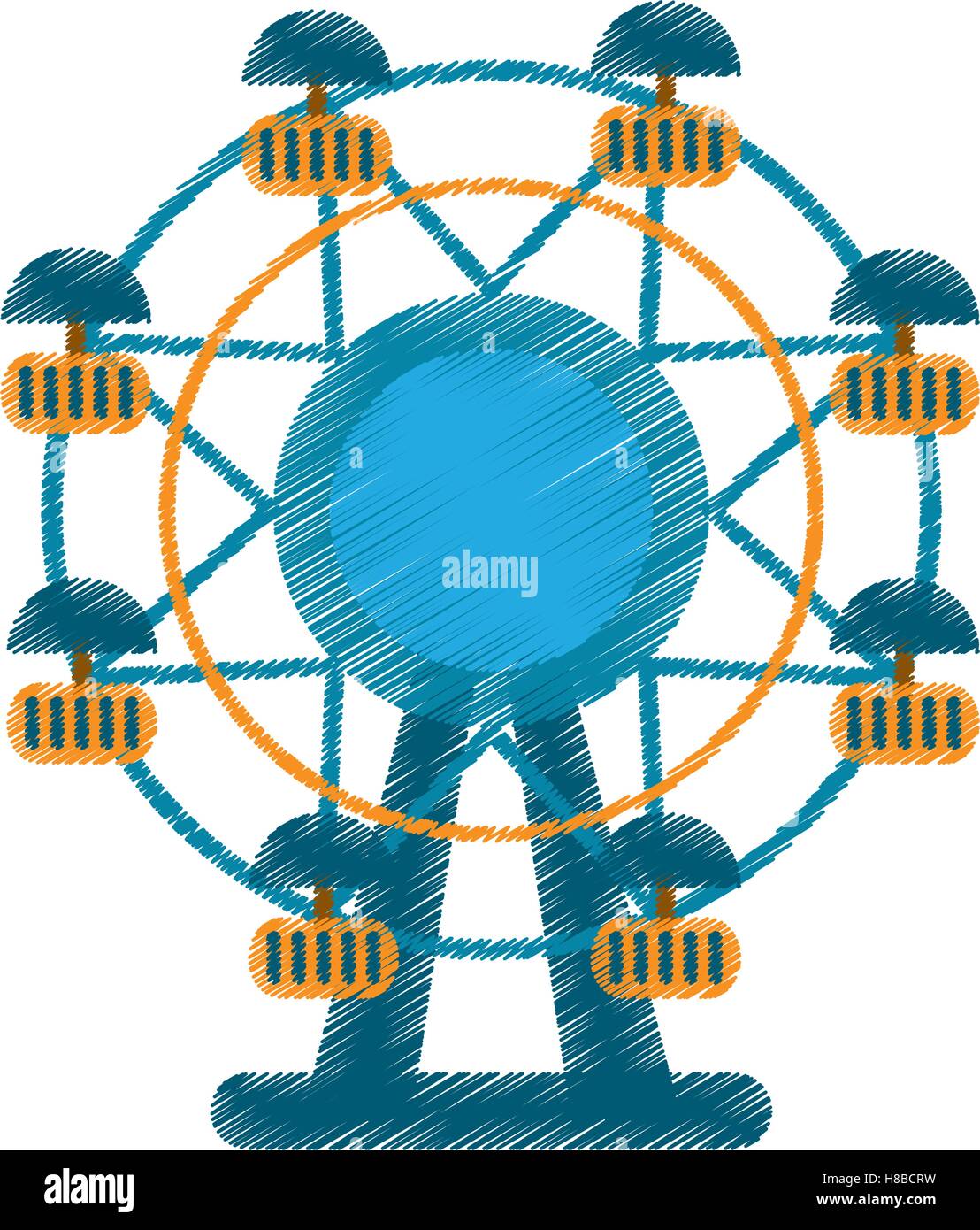 Isolated fair wheel design Stock Vector Image & Art - Alamy