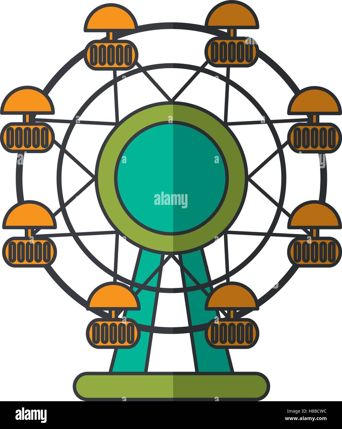 Isolated fair wheel design Stock Vector Image & Art - Alamy