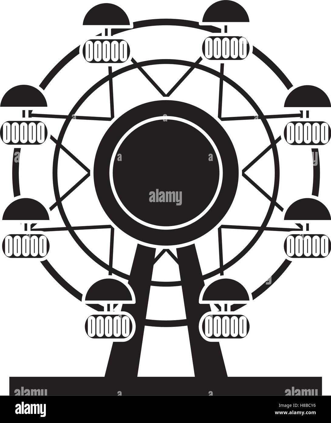 Isolated fair wheel design Stock Vector Image & Art - Alamy