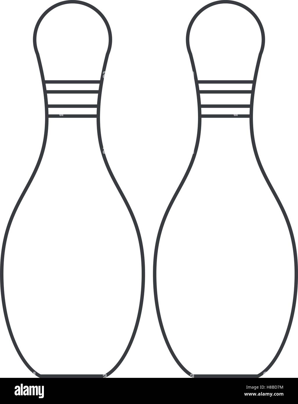 Isolated pin of bowling sport design Stock Vector Image & Art - Alamy