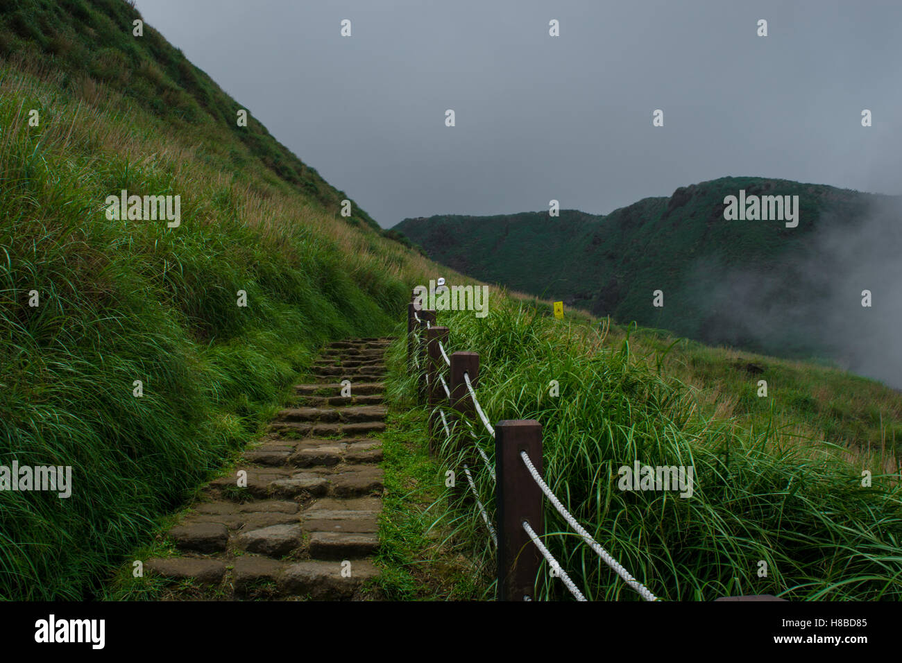 Pathway Through The Mountains Stock Photo - Alamy