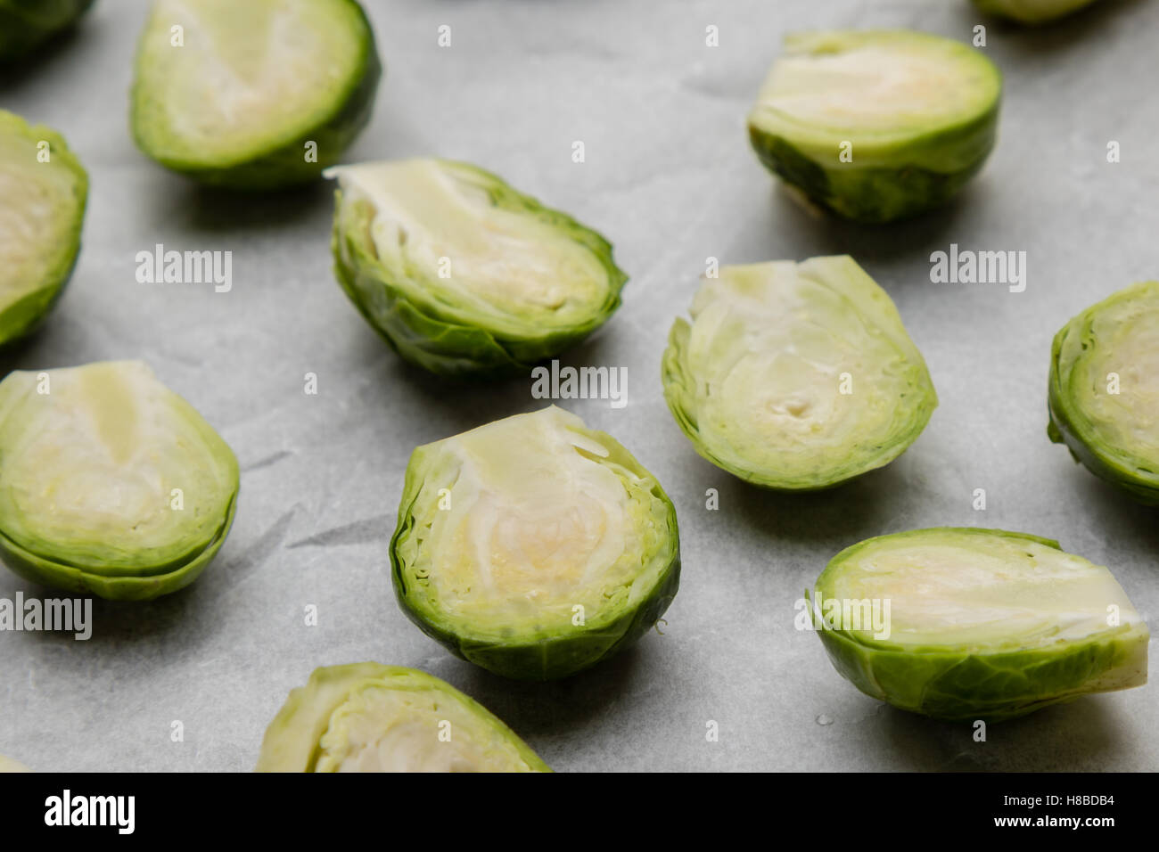 Sliced fresh green brussels hi-res stock photography and images - Alamy