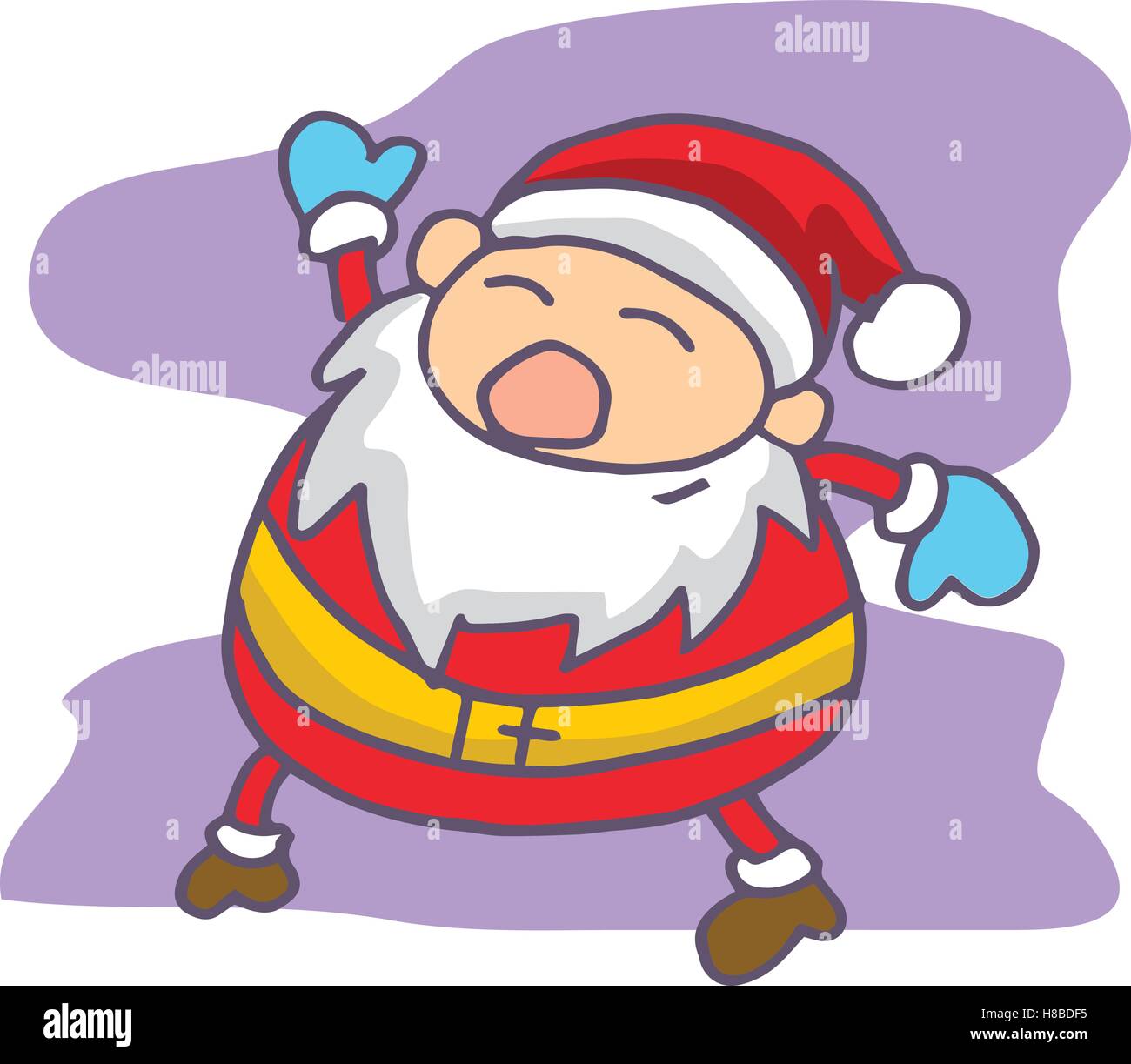 Santa Claus waving cartoon vector Stock Vector Image & Art - Alamy