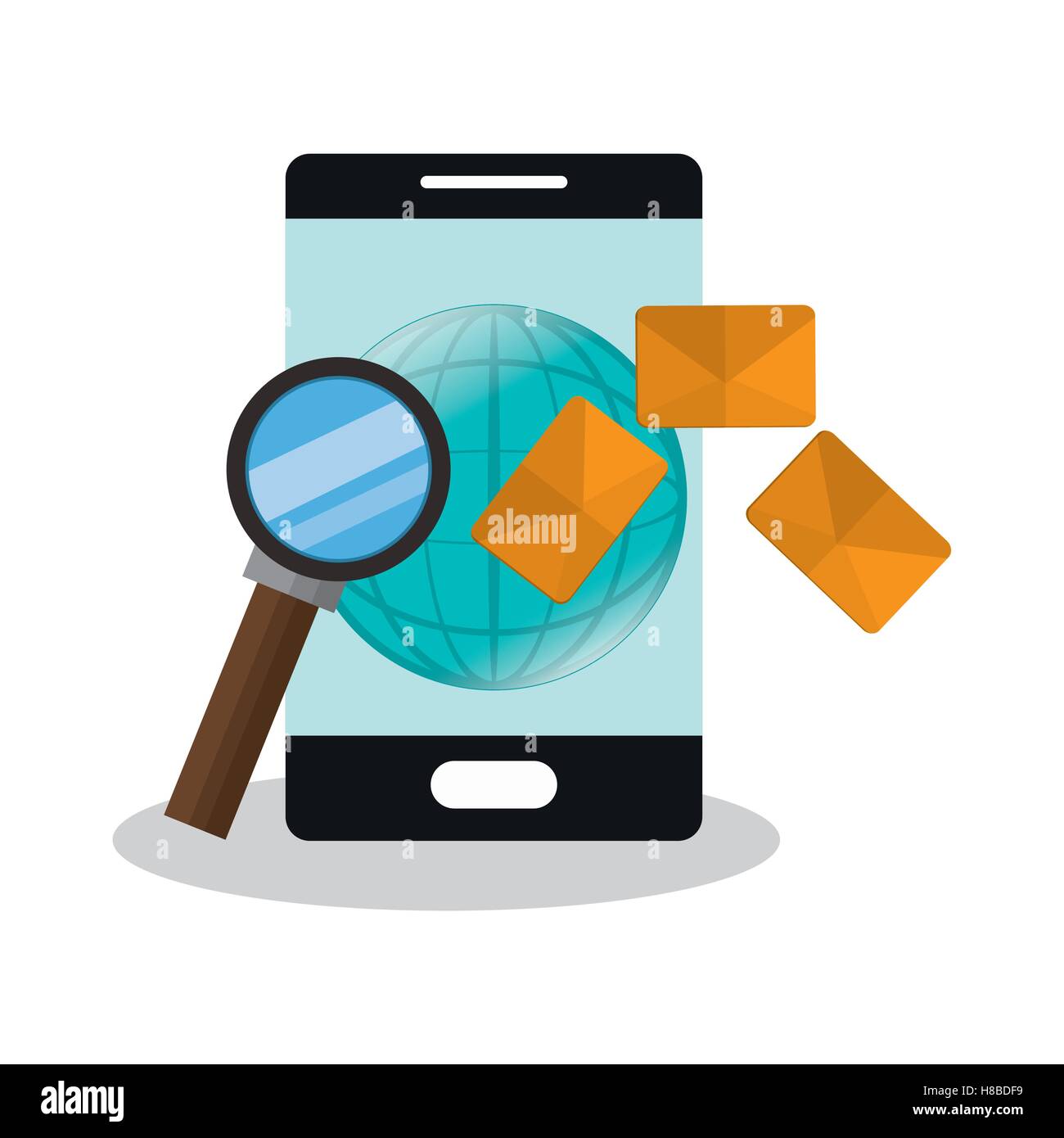Isolated smartphone and sms design Stock Vector Image & Art - Alamy