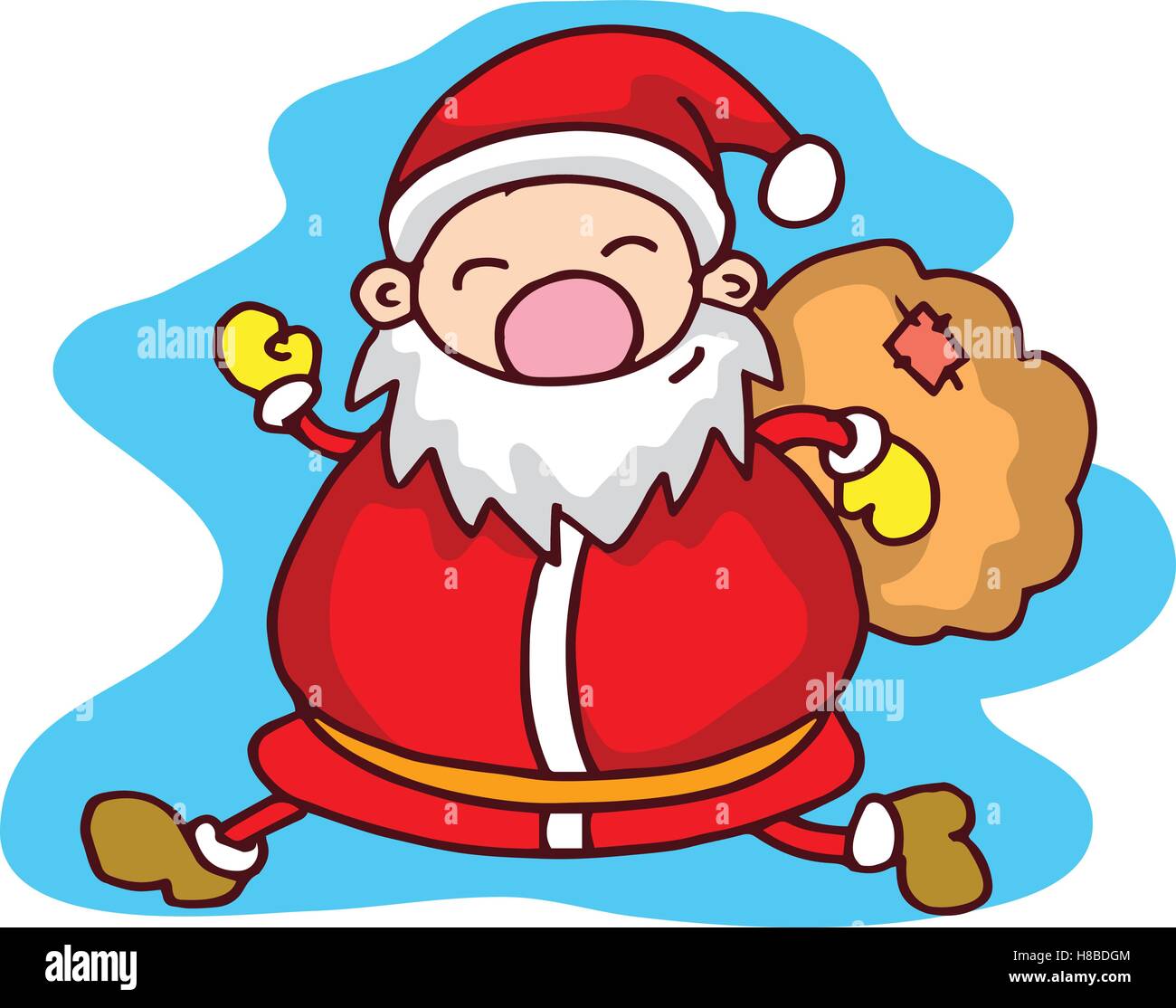 Santa fun run Stock Vector Images - Alamy