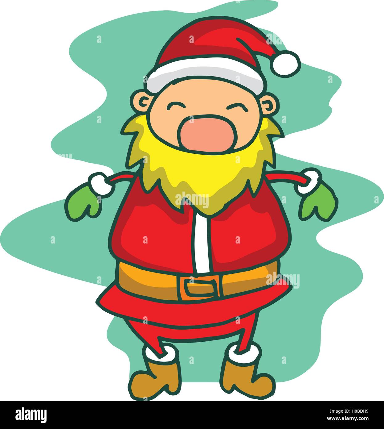 Christmas theme santa claus happy Stock Vector Image & Art - Alamy
