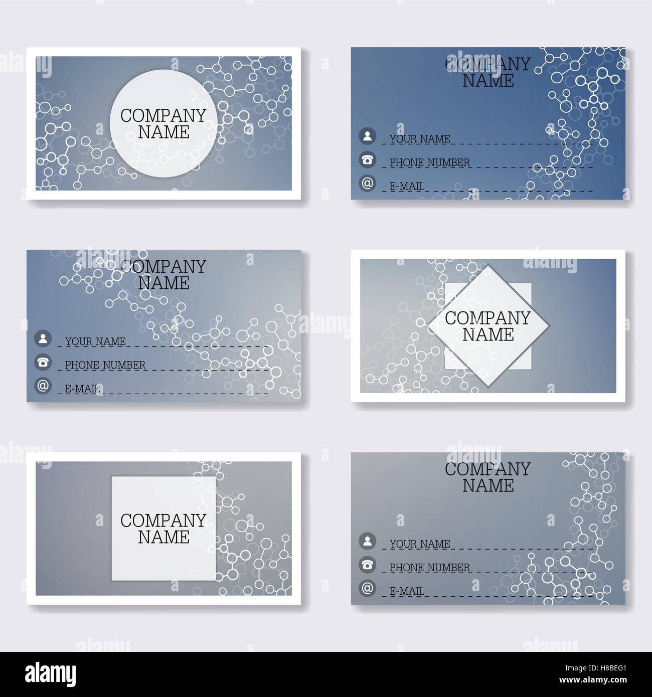 Set template of modern business visiting cards. Abstract background ...