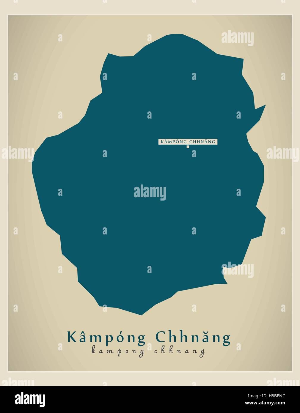 Modern Map - Kampong Chhnang KH Stock Vector Image & Art - Alamy