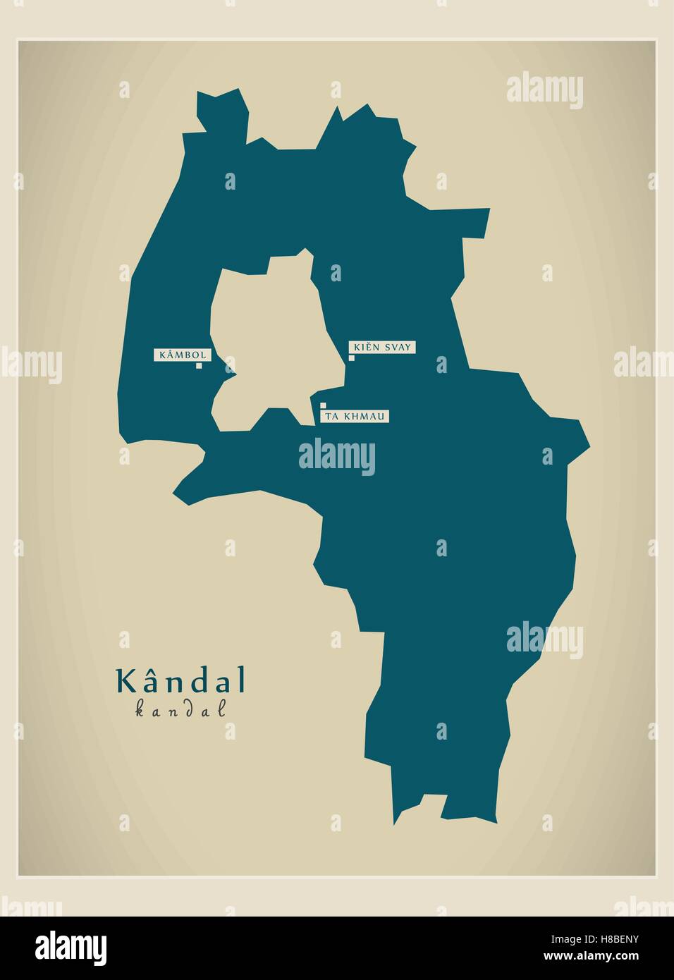 Kandal vector map hi-res stock photography and images - Alamy