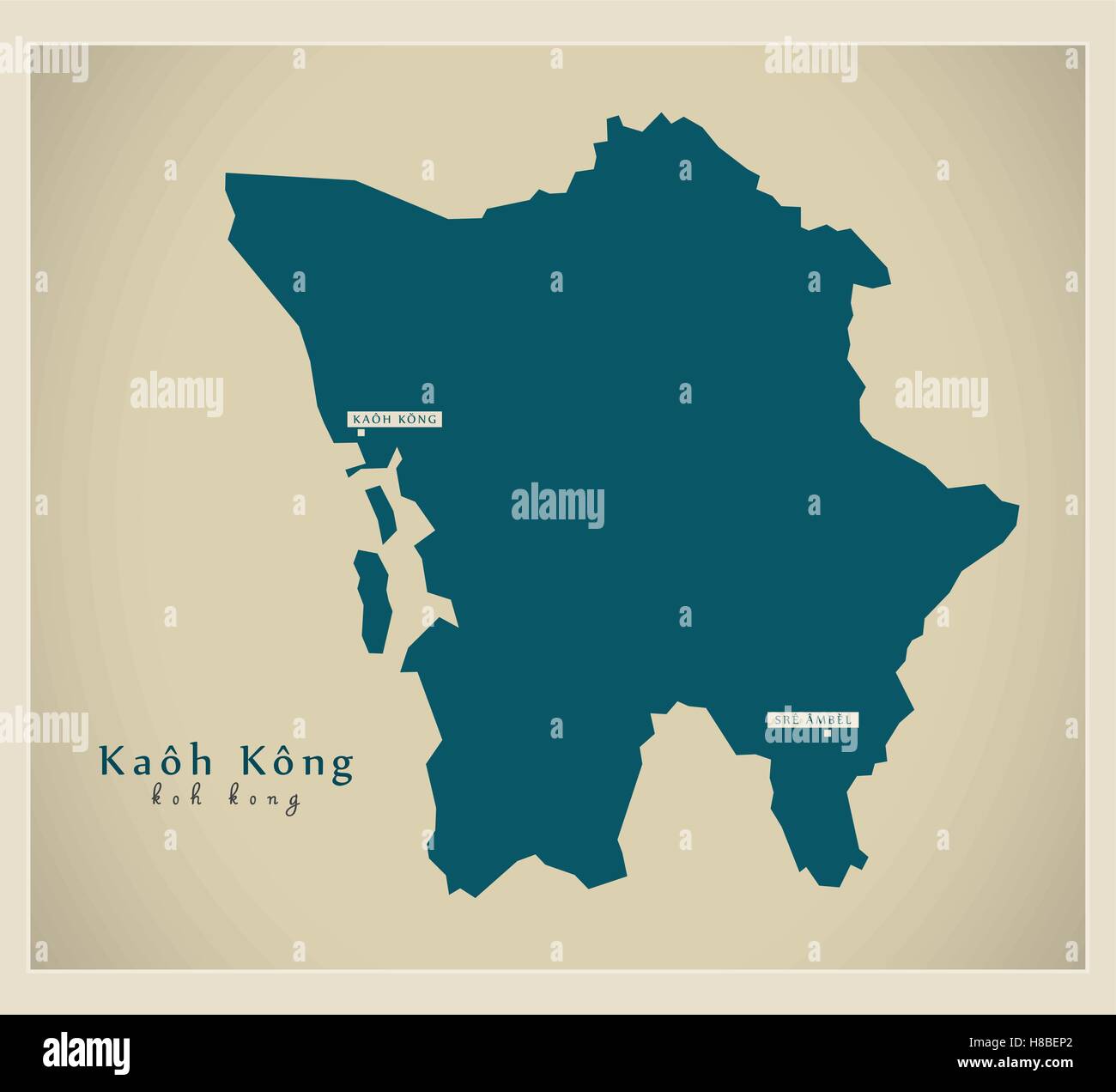 Vector map of kaoh kong hi-res stock photography and images - Alamy