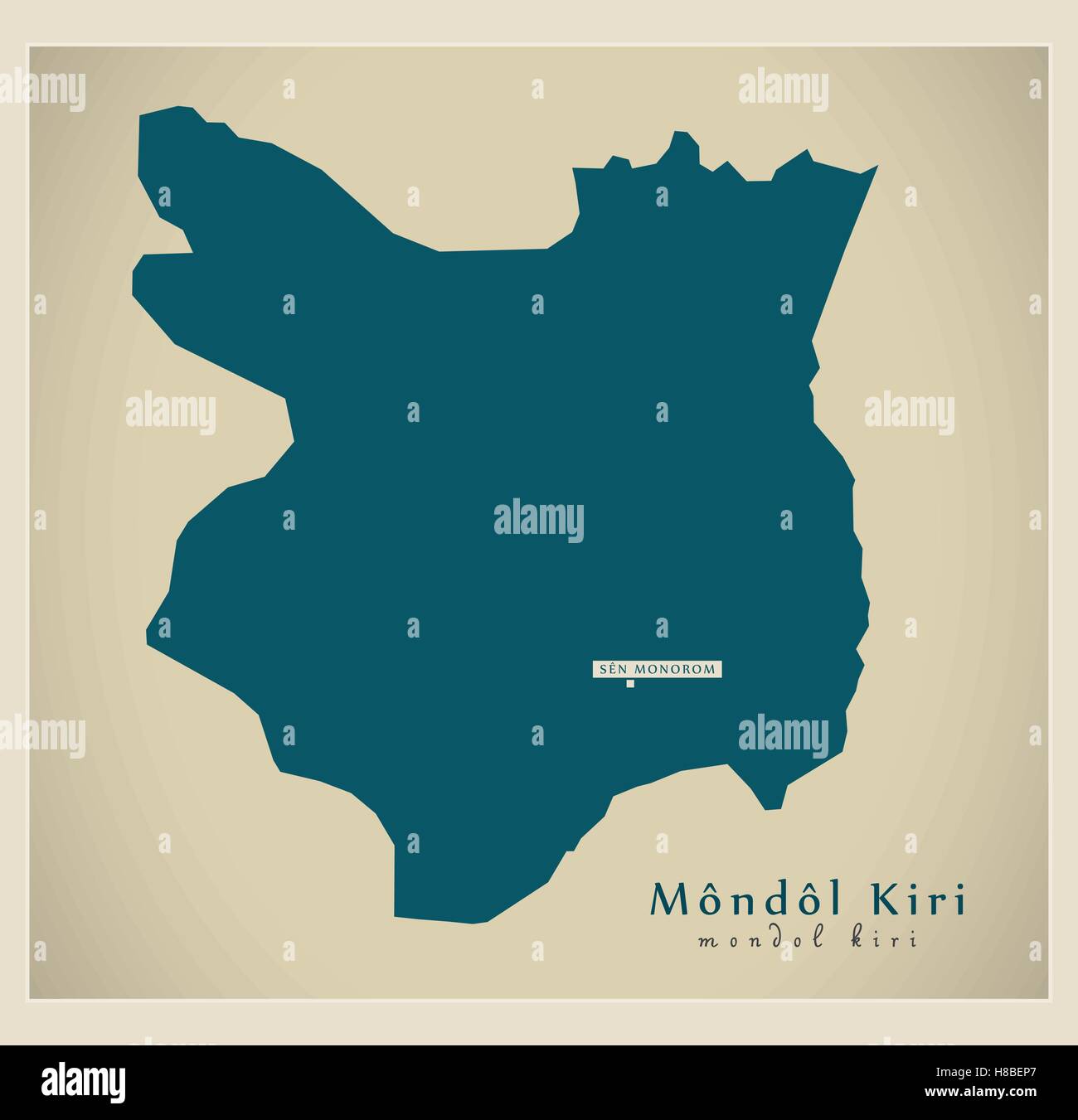 Modern Map - Mondol Kiri KH Stock Vector Image & Art - Alamy